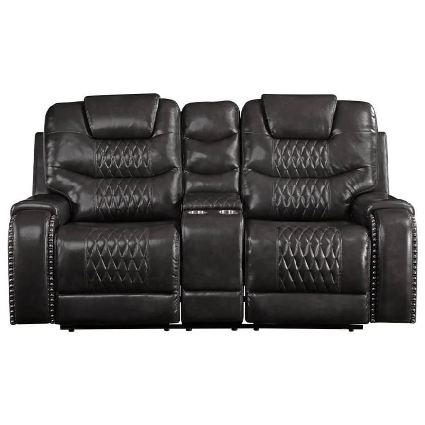 Acme Furniture Braylon 55411 Reclining Loveseat w/Console | Broadway ...