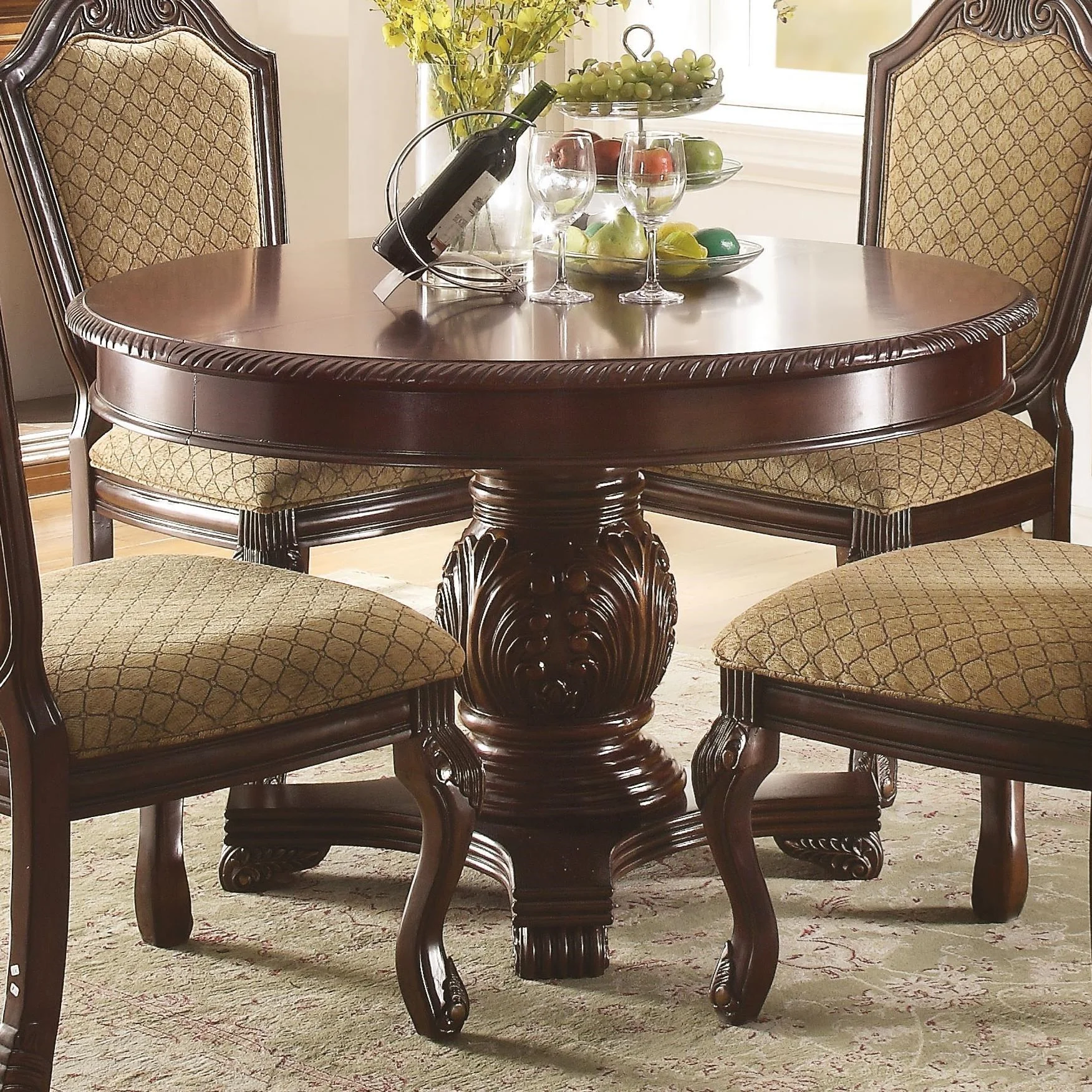 Acme Furniture Chateau De Ville 64175 Traditional Round Dining Table ...