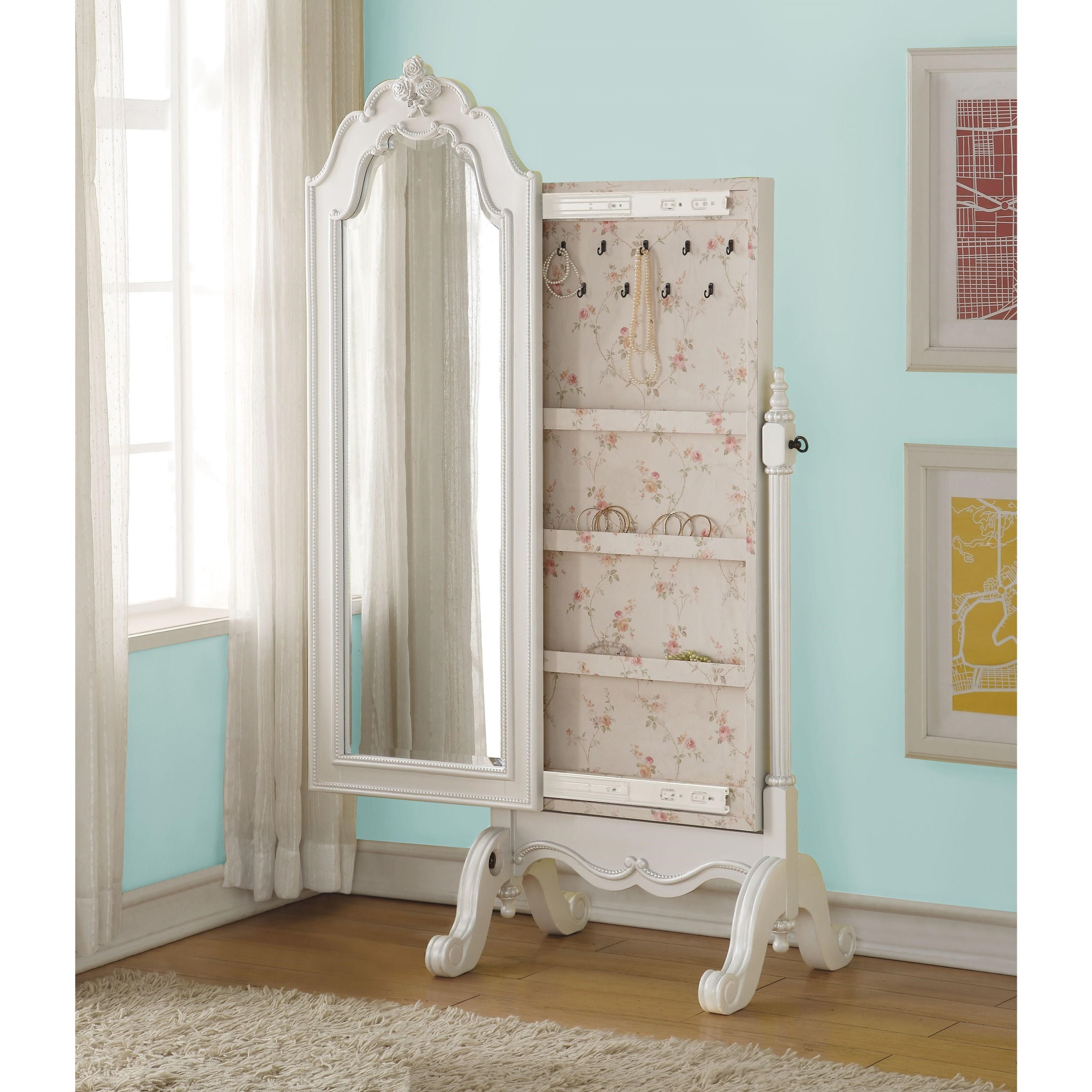 Acme Furniture Edalene 30520 Jewelry Armoire Cheval A1 Furniture Mattress Jewelry Armoires