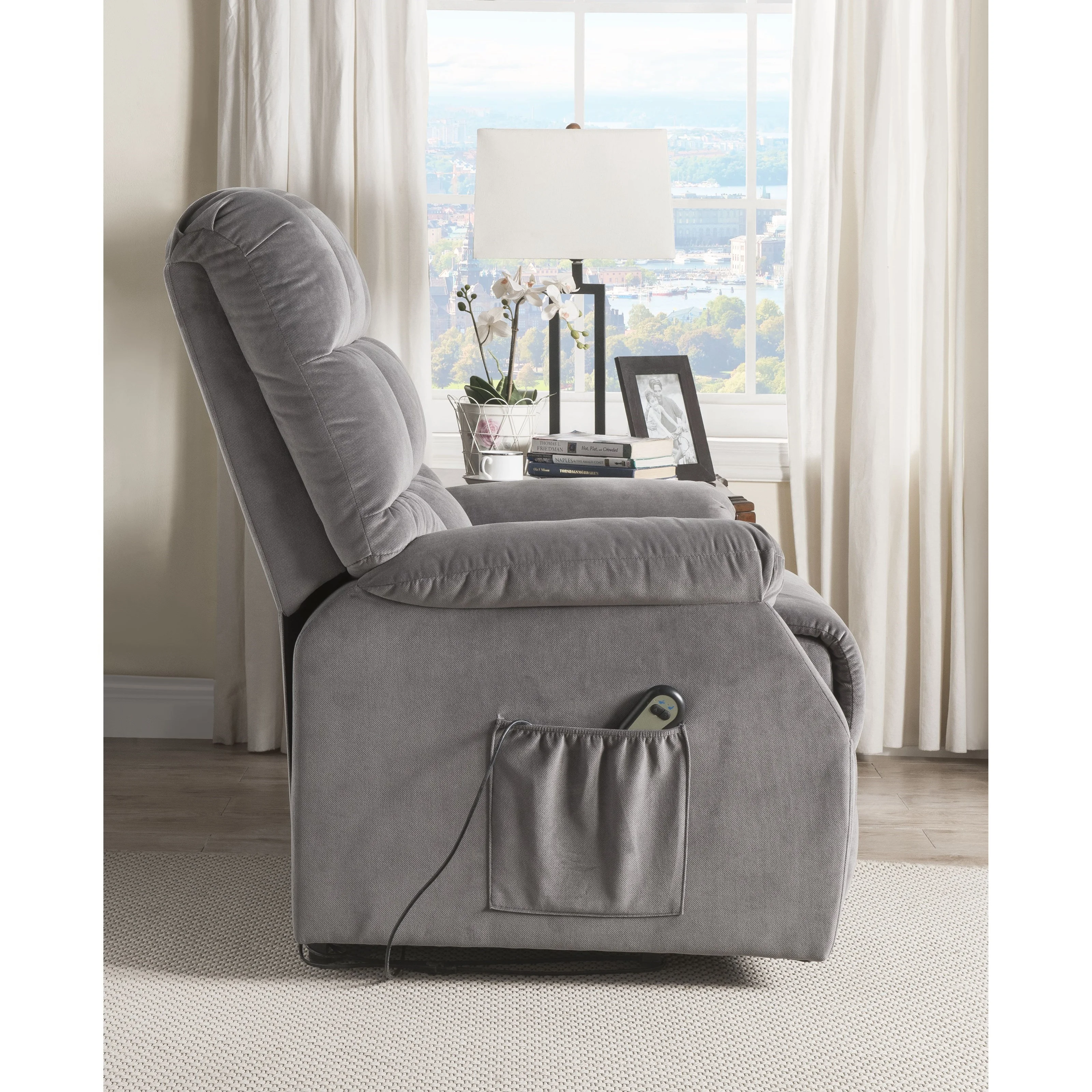 Acme Furniture Ipompea 59263 Recliner w/Power Lift & Massage | Del Sol ...