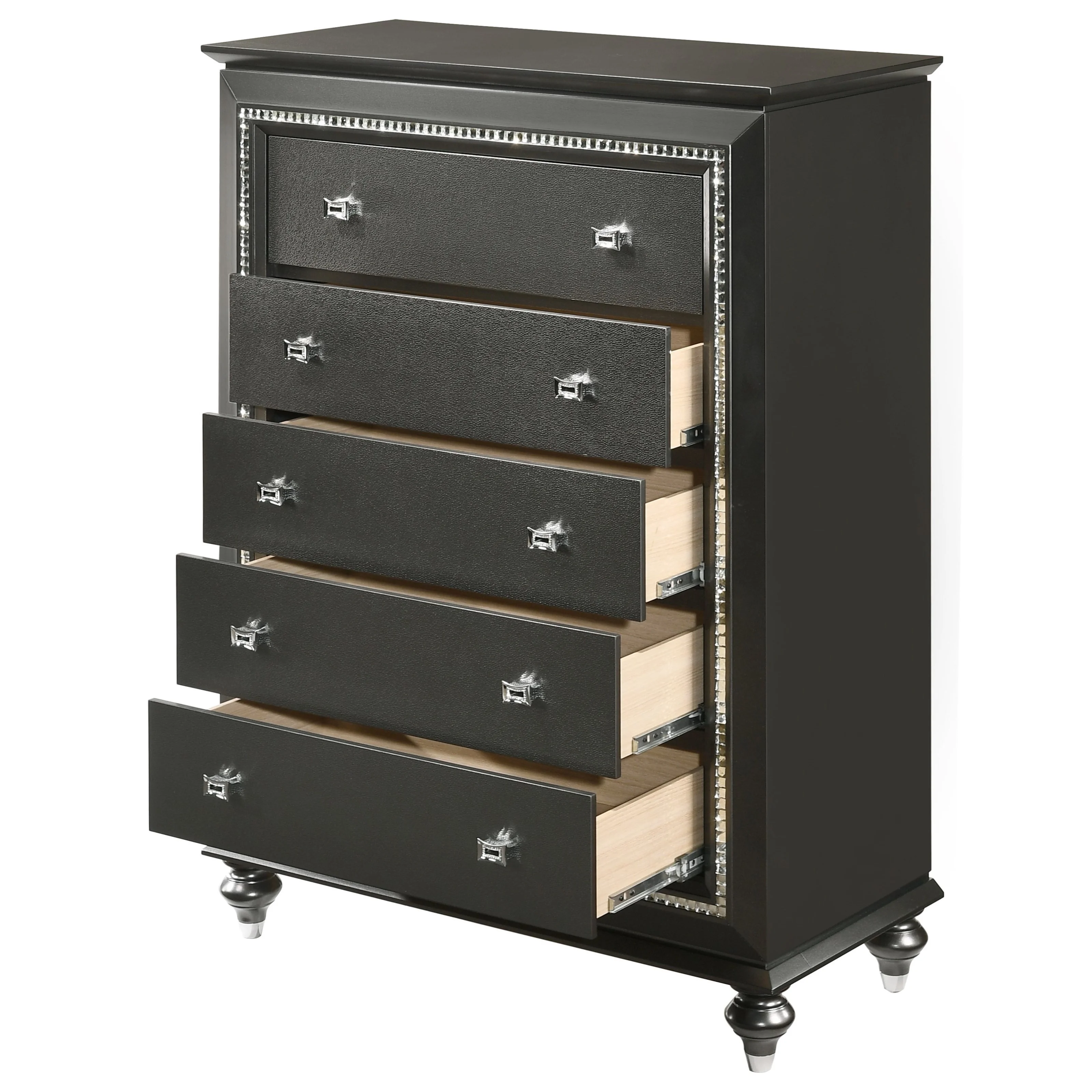 Acme Furniture Kaitlyn 27286 Glam Chest with Five Drawers | Broadway ...