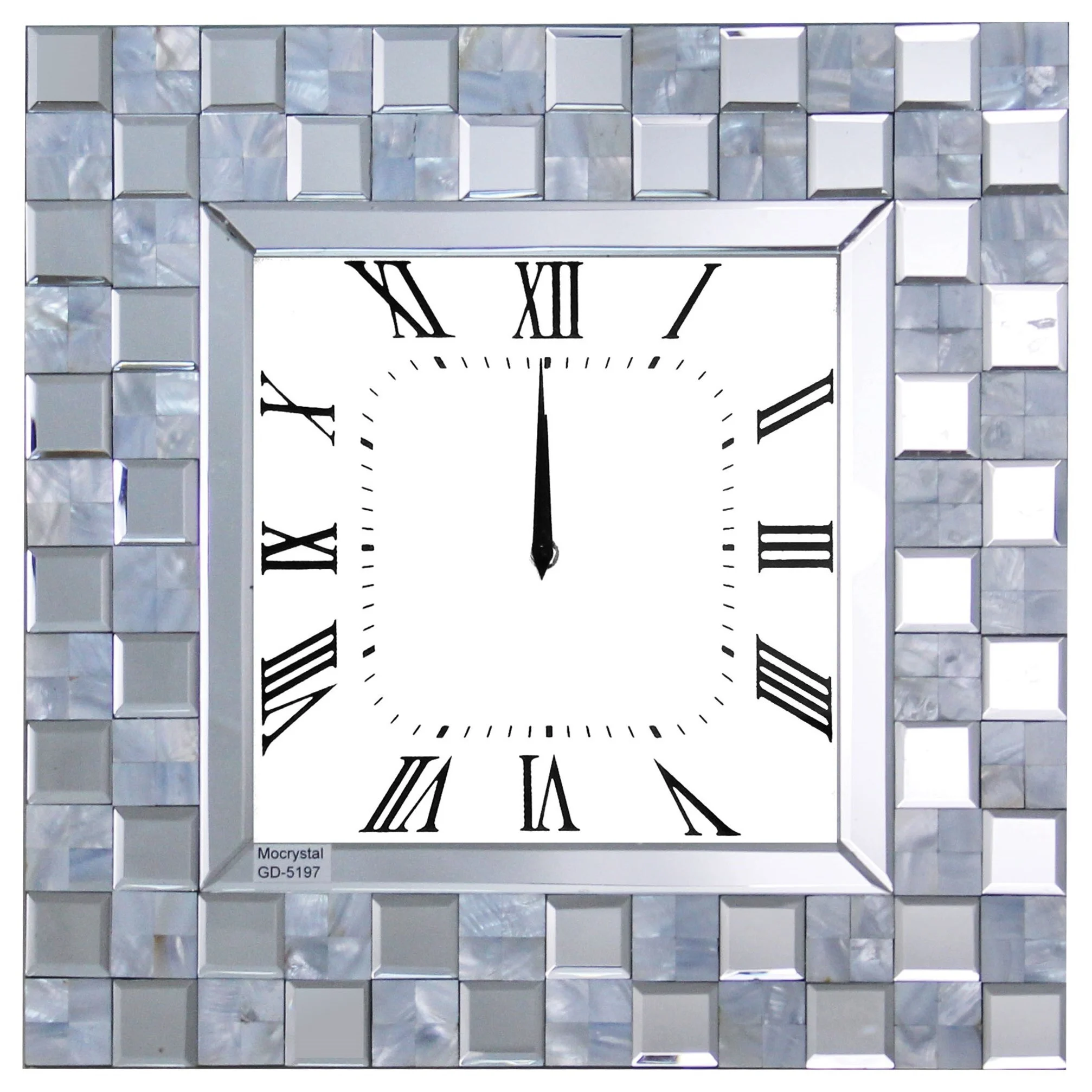 Acme Furniture Nasa 97398 Glam Wall Clock with Geometric Frame ...