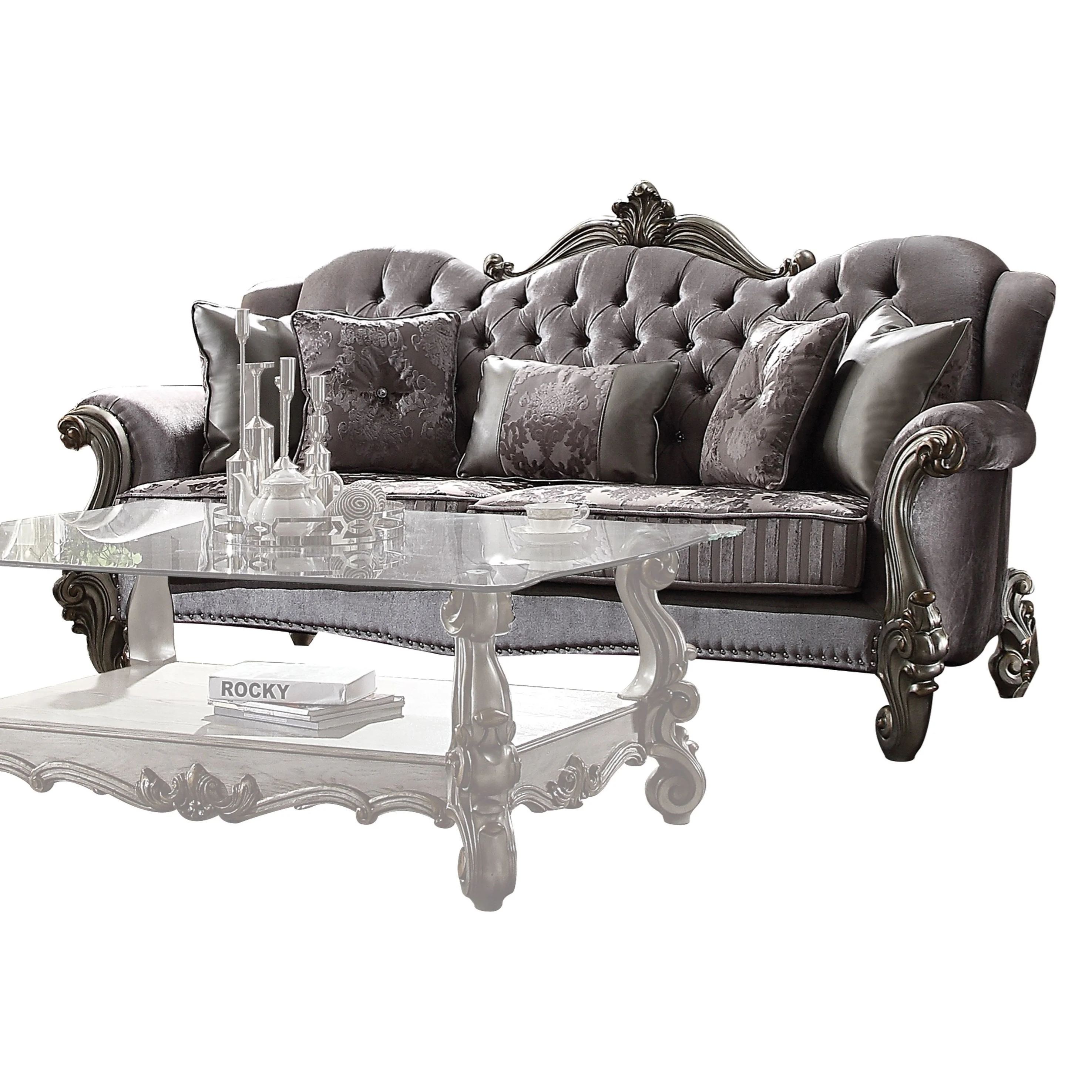 Acme Furniture Versailles 56840 Sofa w/5 Pillows | Del Sol Furniture ...
