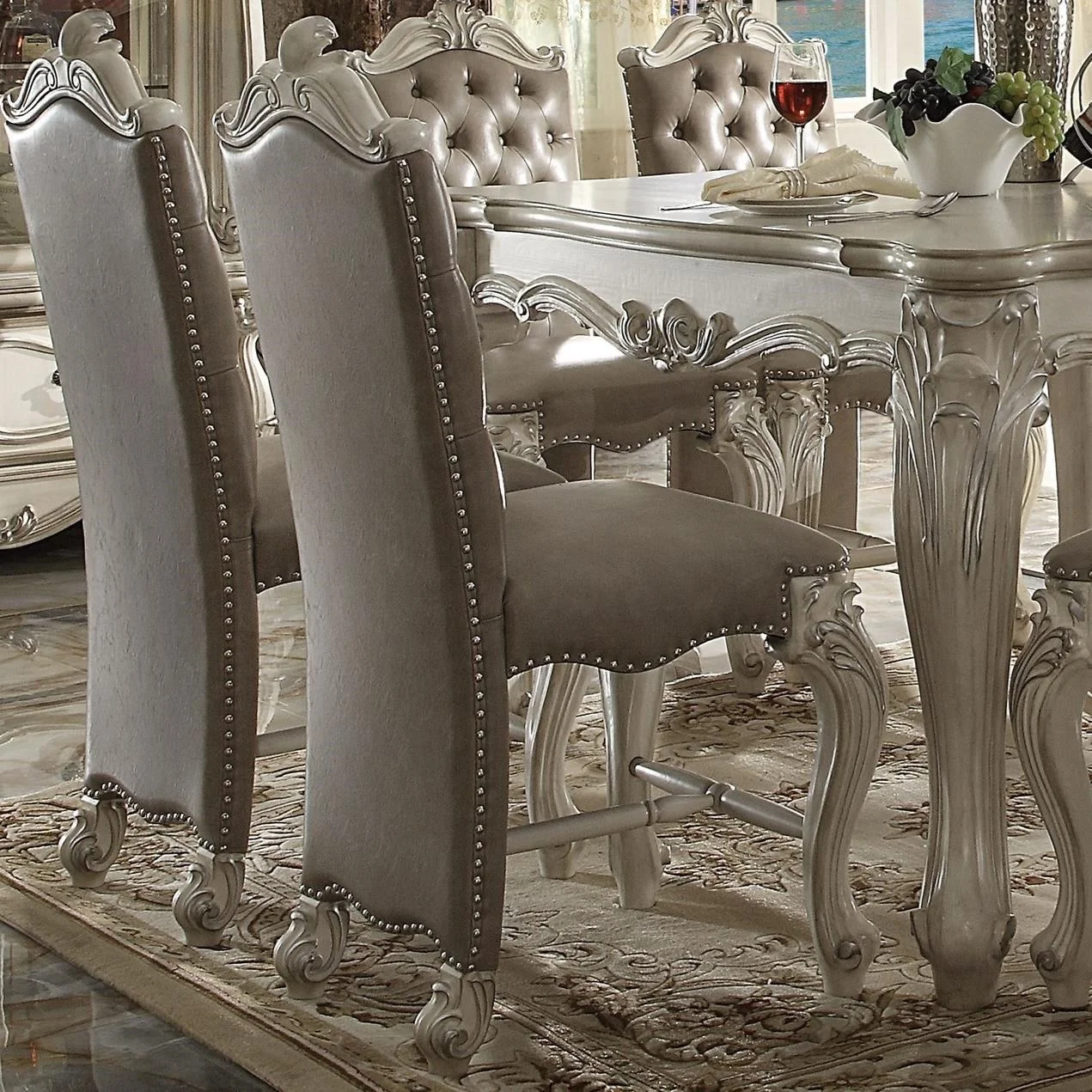 Acme Furniture Versailles 61152 Set of 2 Counter Height Chairs | Del ...