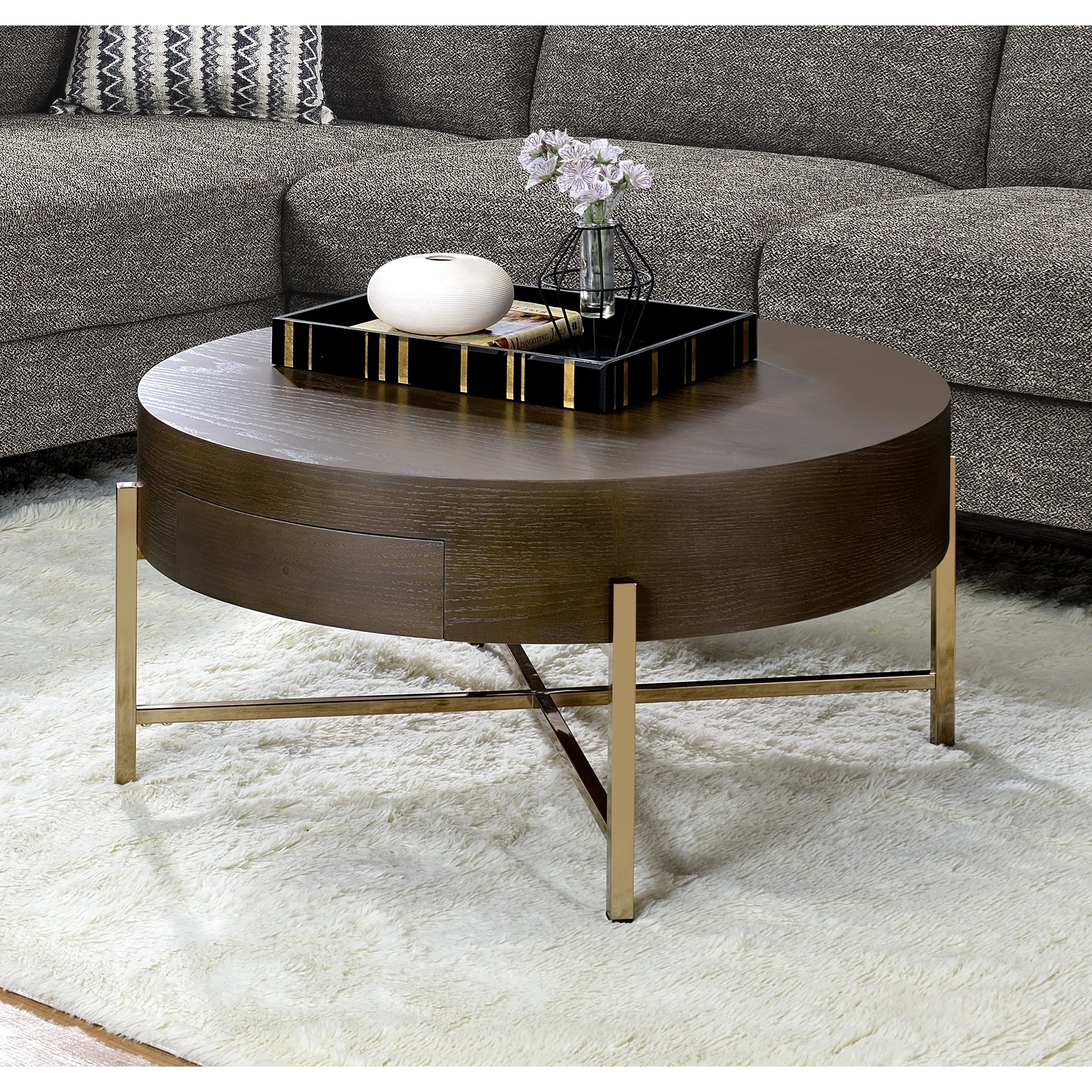 Acme Furniture Weyton 82955 Contemporary Coffee Table with Champagne ...
