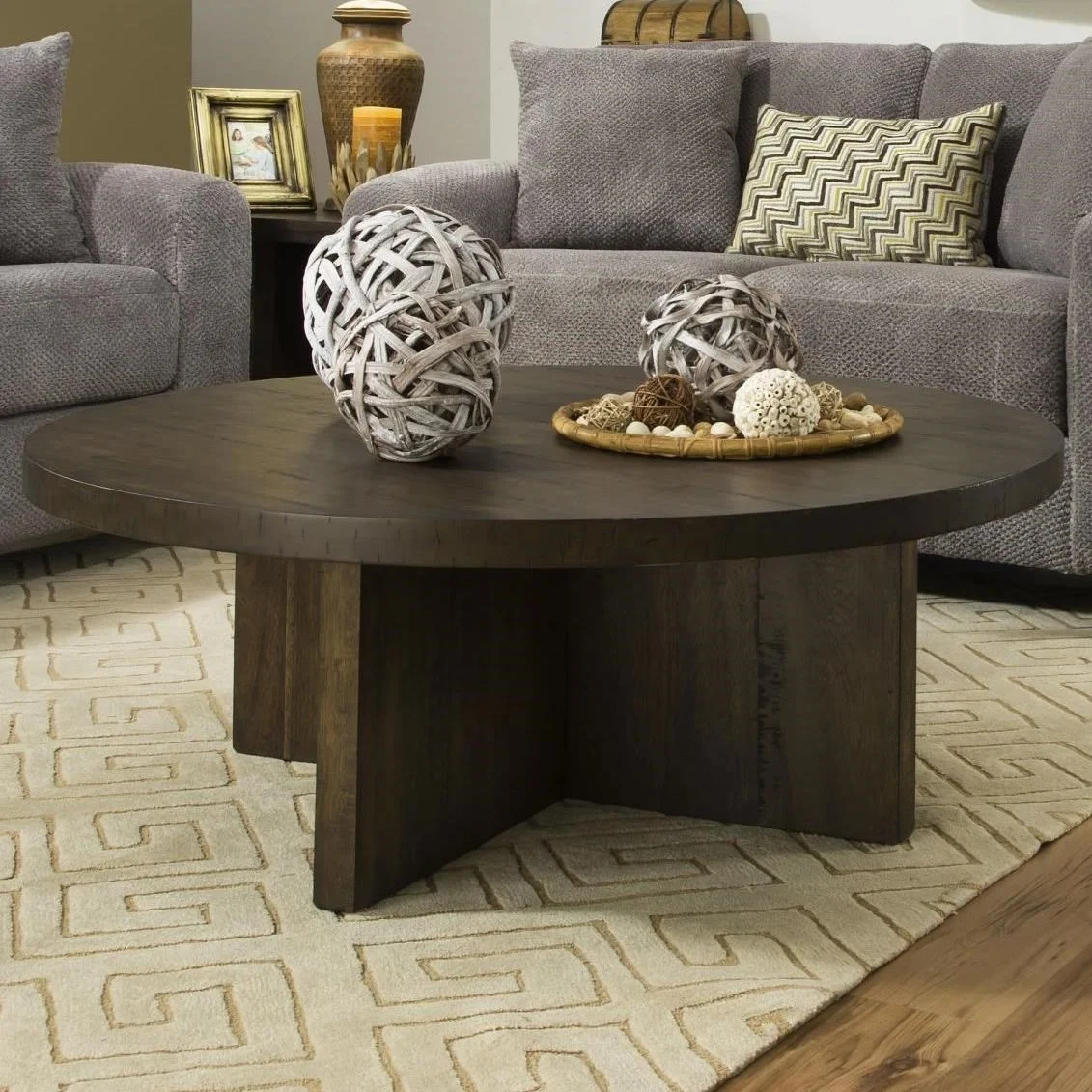 Albany 130 130COF-DISOAK Round Coffee Table | Furniture and More | Occ ...