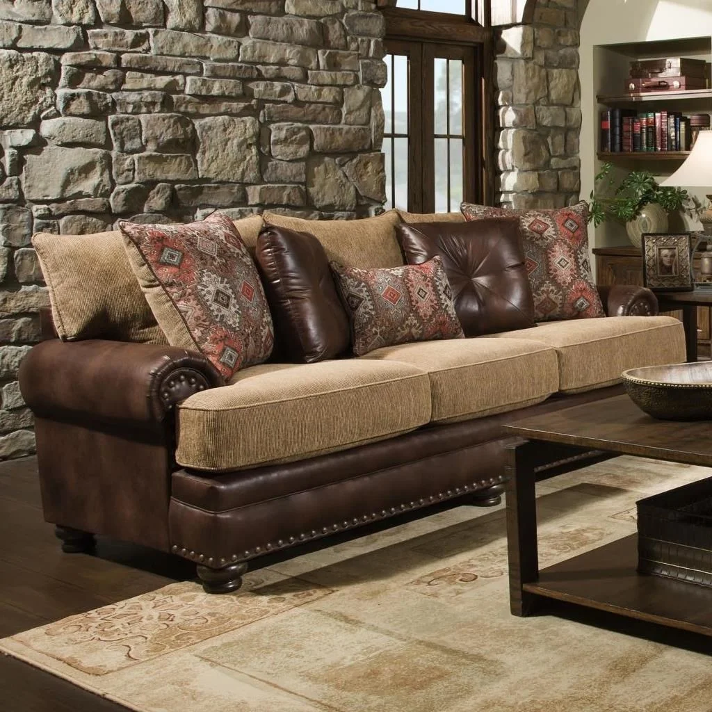 Albany 8649 8649-00-GENS-22918 Traditional Rolled Arm Sofa with ...