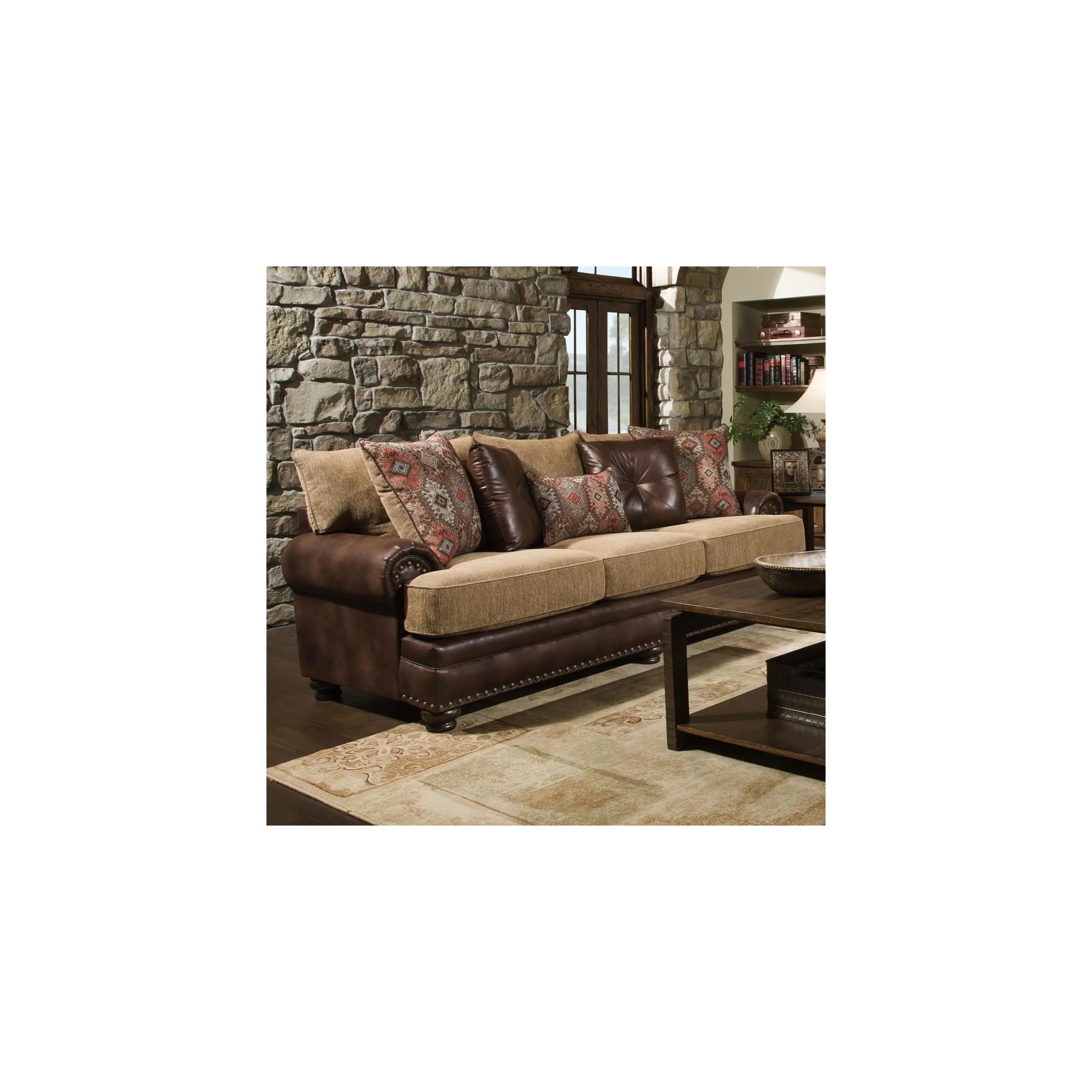Albany 8649 8649-00-GENS-22918 Traditional Rolled Arm Sofa with ...