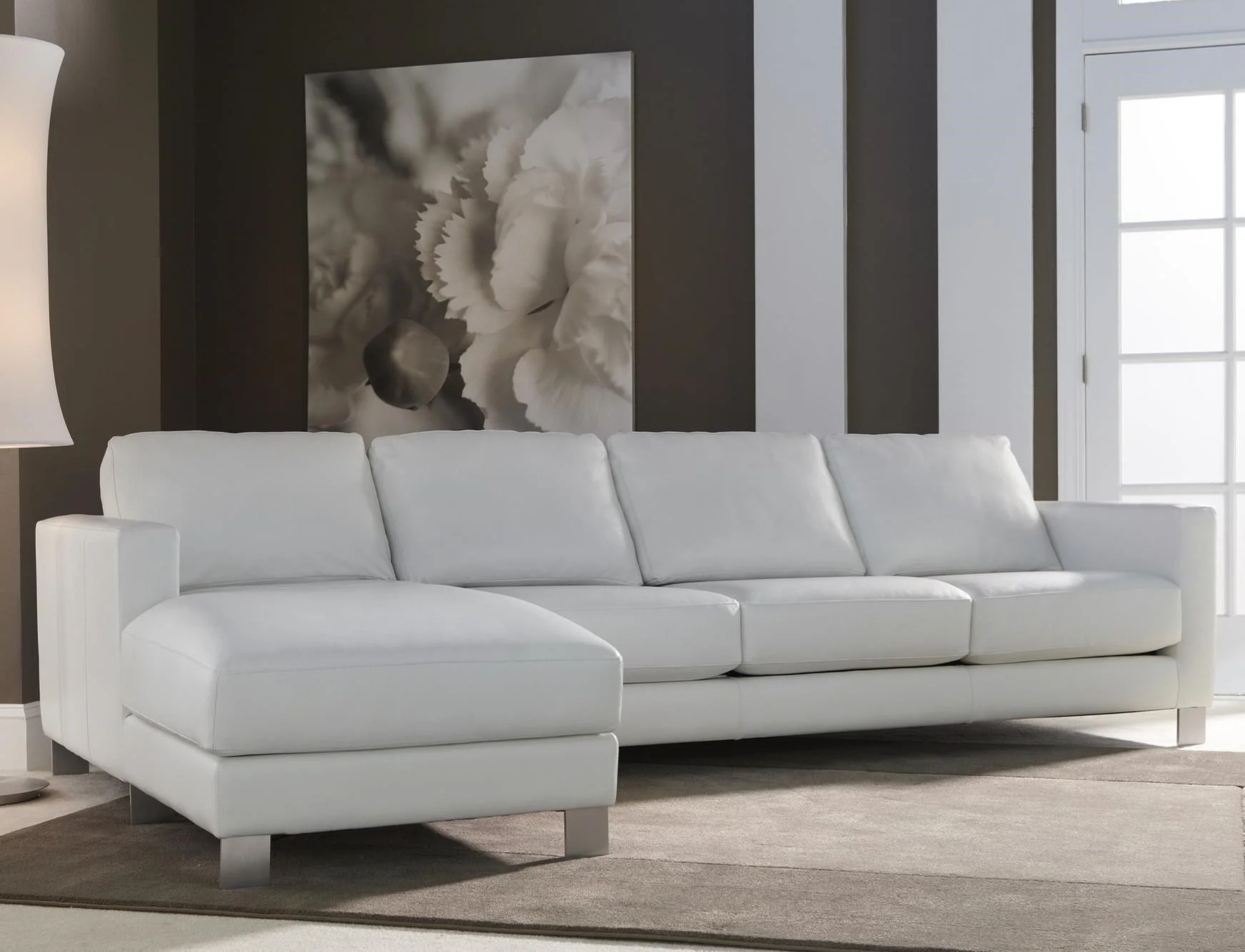 American Leather Alessandro ALE-SCH-RA+O3-LA Contemporary Sofa with ...