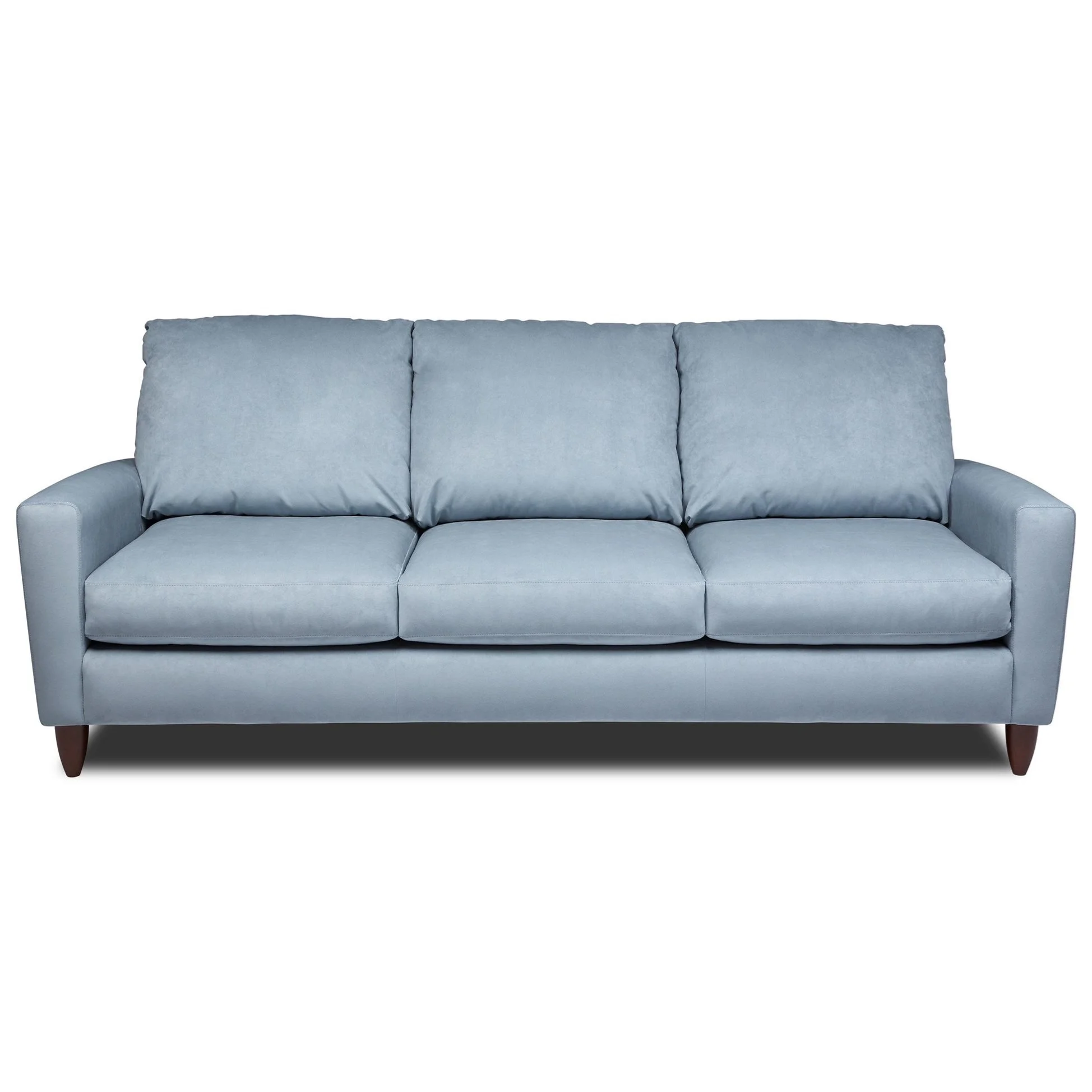 American Leather Bennet BEN-S03-ST Contemporary Sofa with Exposed Wood ...