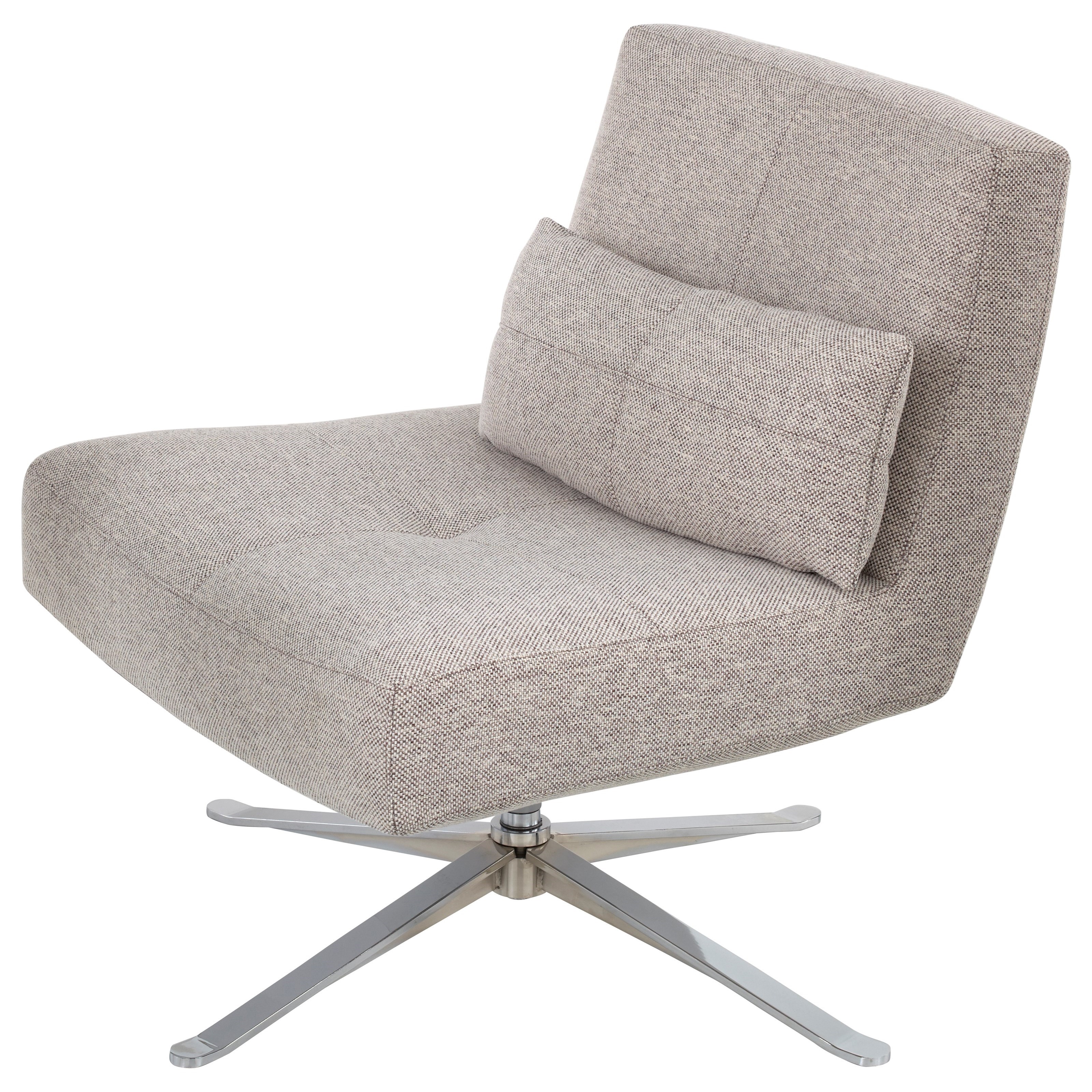 American Leather Hugo HUG-CHR-ST Contemporary Armless Swivel Chair with ...