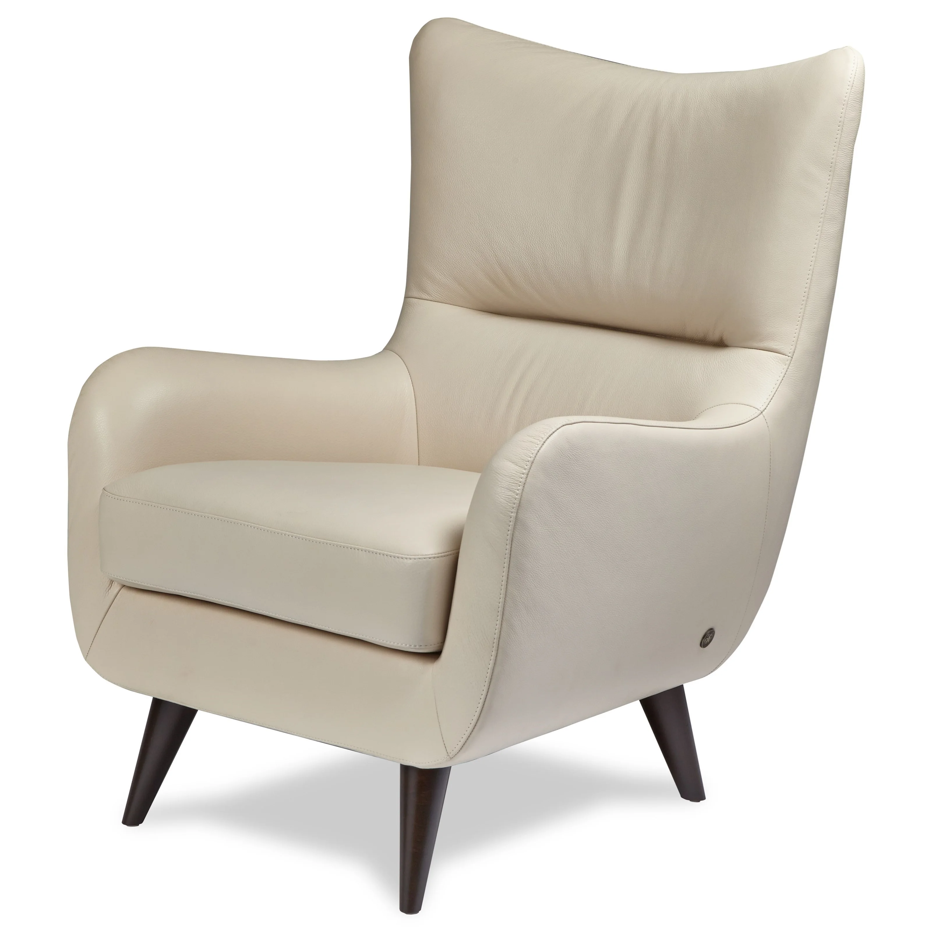 American Leather Liam LIA-CHR-ST Contemporary Wing Back Chair | Reeds ...