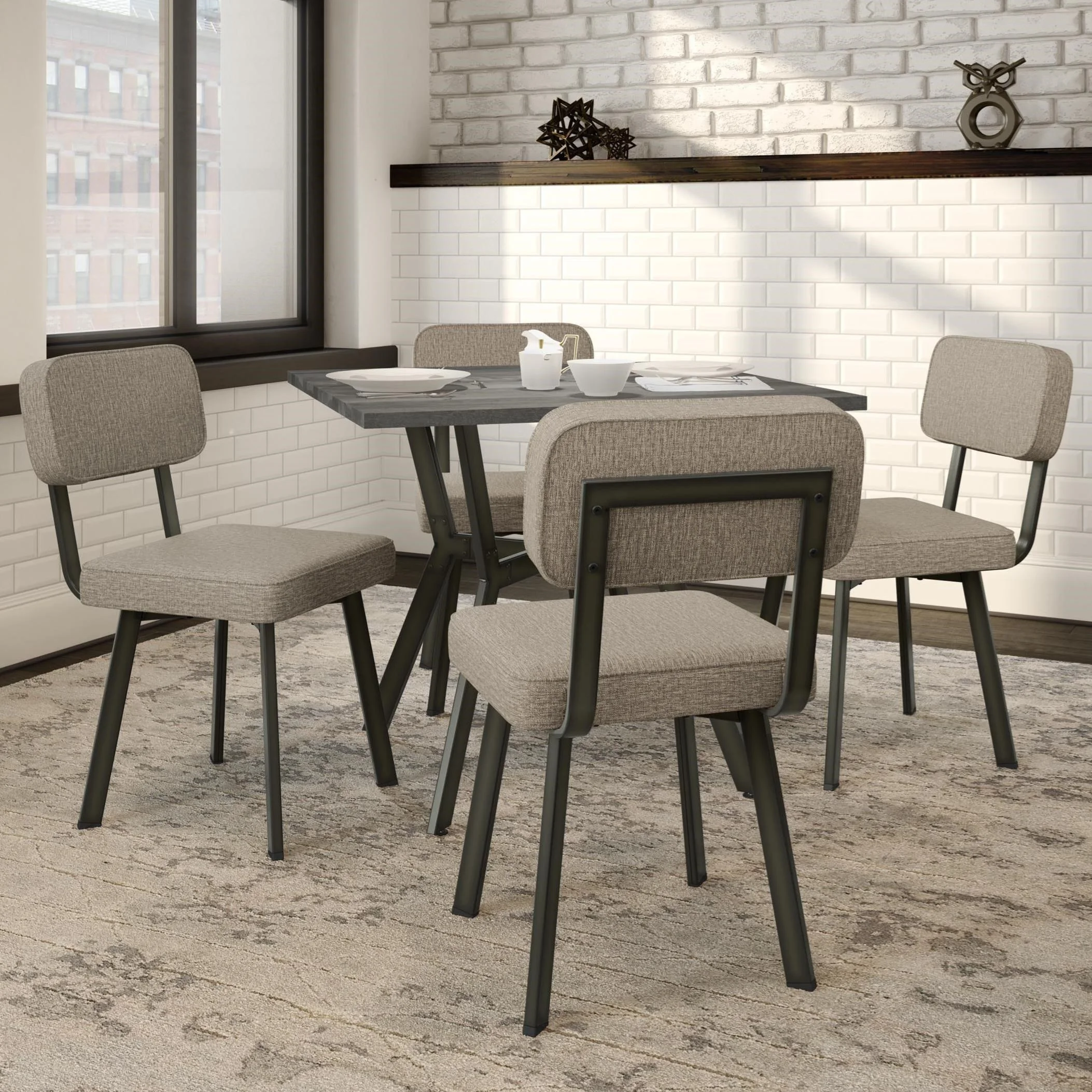 Amisco Industrial 30536x4 Customizable 5-Piece Norcross Table Set | A1 ...