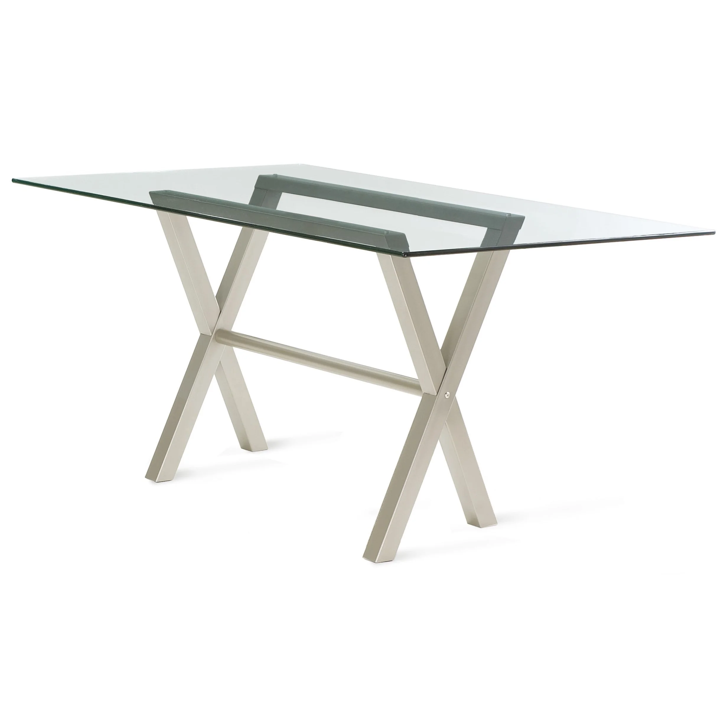 Amisco Urban 90260x1+50684x1 Customizable Andre Table with Glass Top ...