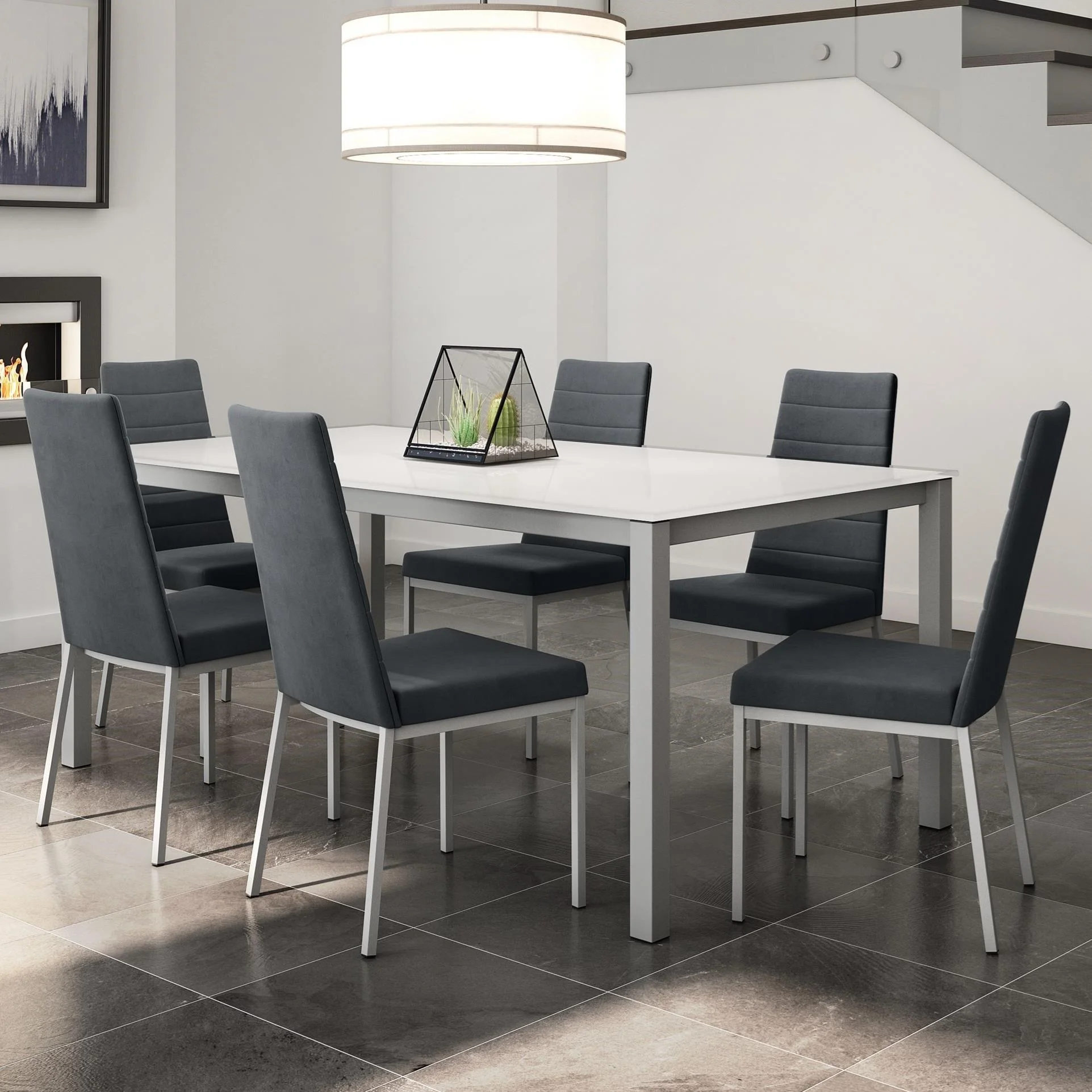 Amisco Urban 30317x6 Customizable 7-Piece Bennington Table Set | Naples ...