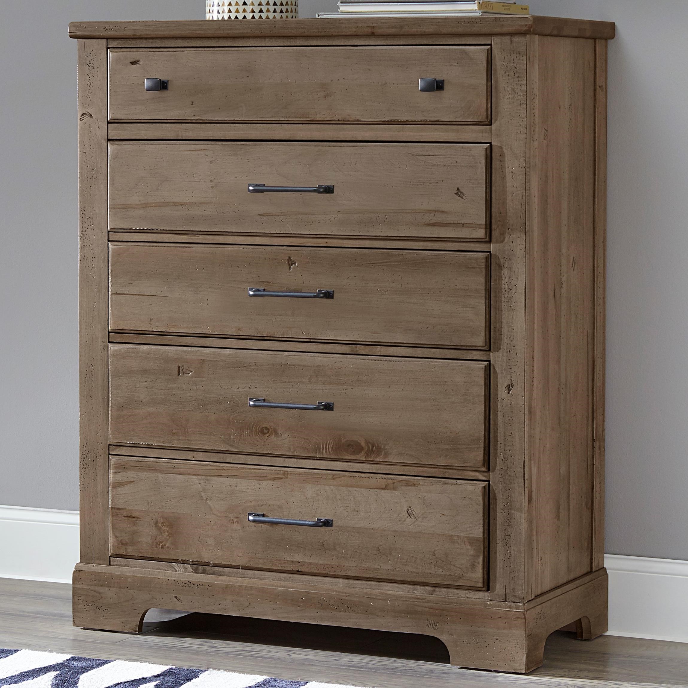 Artisan & Post Cool Rustic VBF172-115 Traditional Solid Wood 5-Drawer ...