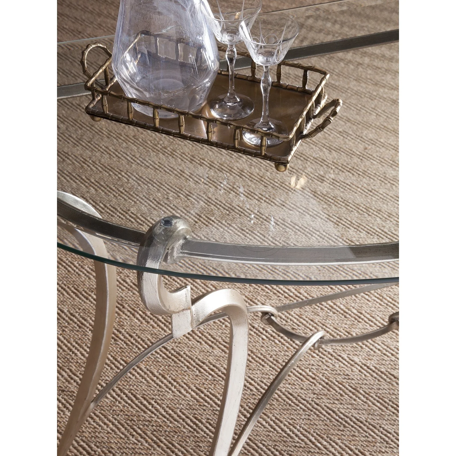 Artistica Colette 2022-967C Transitional Console Table with Demilune Glass Top | Belfort ...