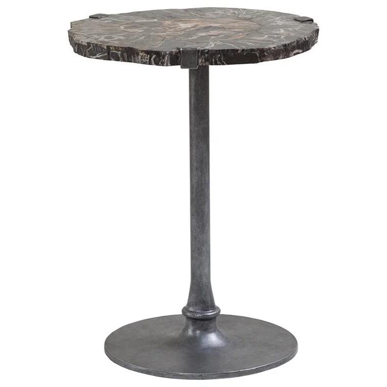 Artistica Peck 2035-954 Kane Spot Table with Petrified Wood Veneers ...