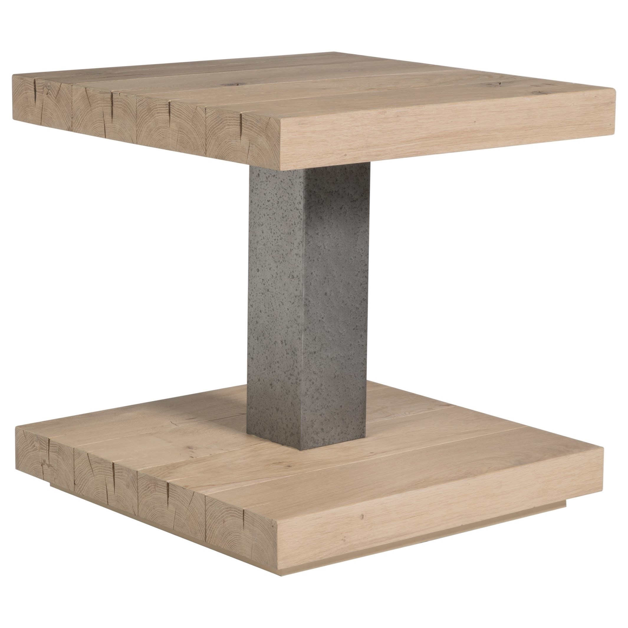 square table with central leg