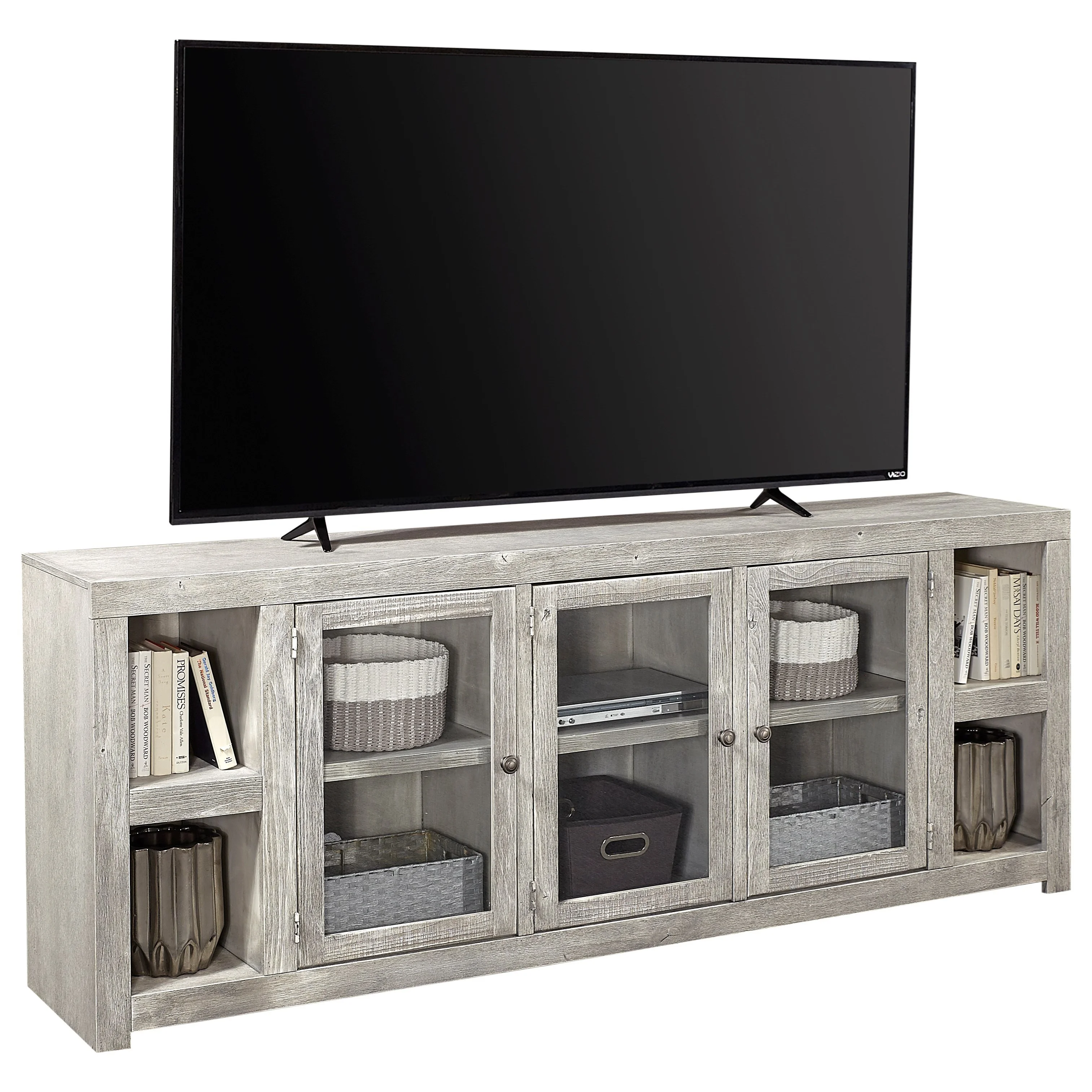 Aspenhome Avery Loft 126372473 Contemporary 84" TV Console with Glass ...