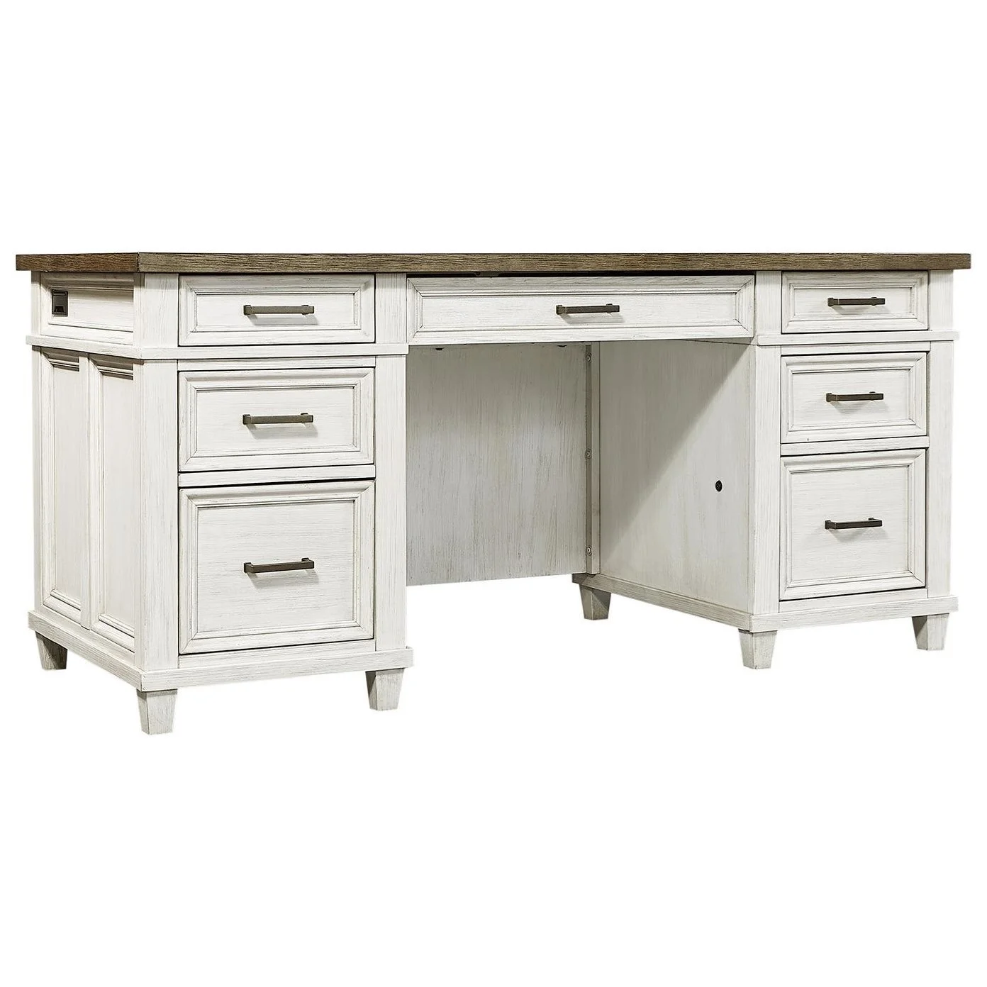 Aspenhome Caraway 1396549 Farmhouse Executive Desk with Drop Front ...