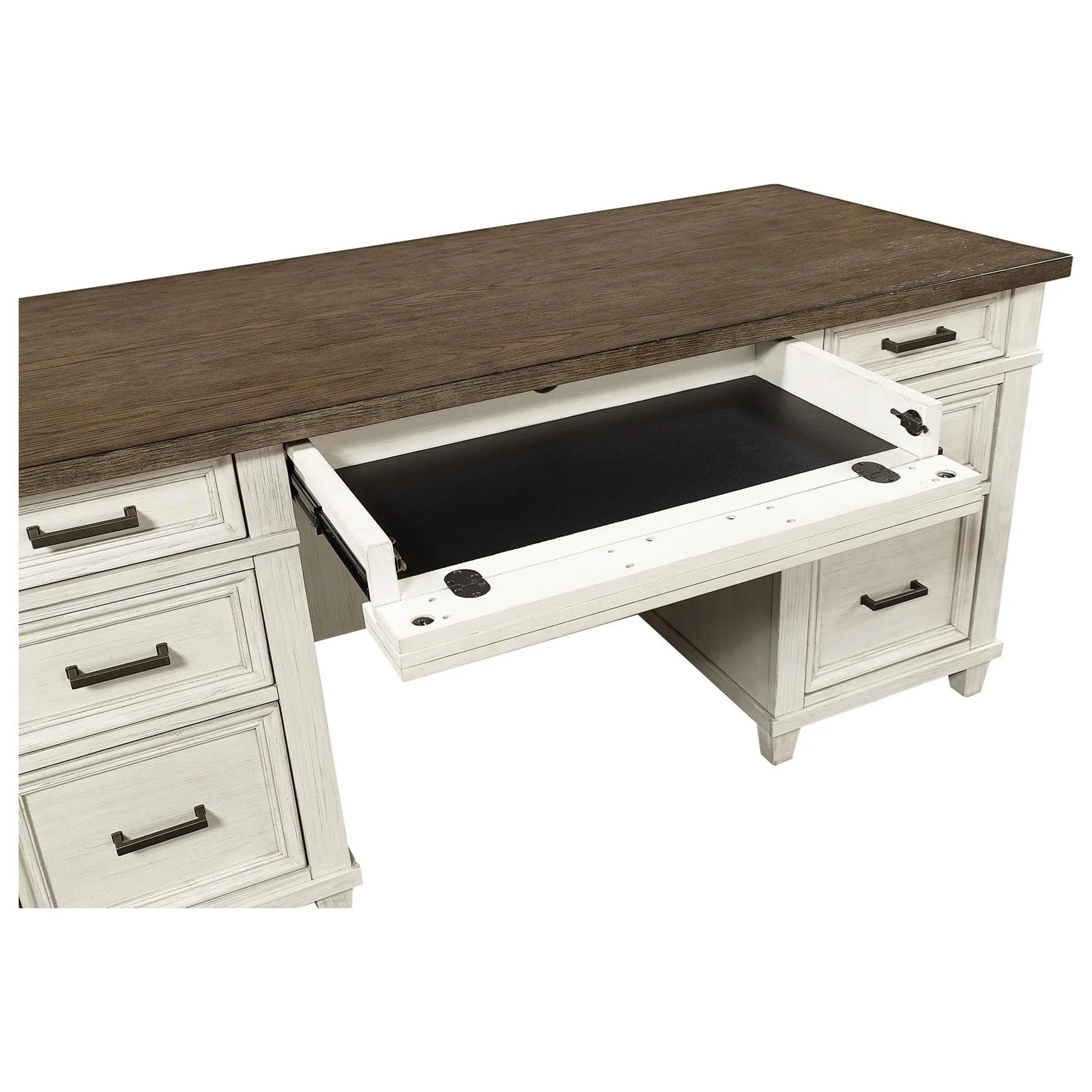 Aspenhome Caraway 248303935 Farmhouse Executive Desk with Drop Front ...