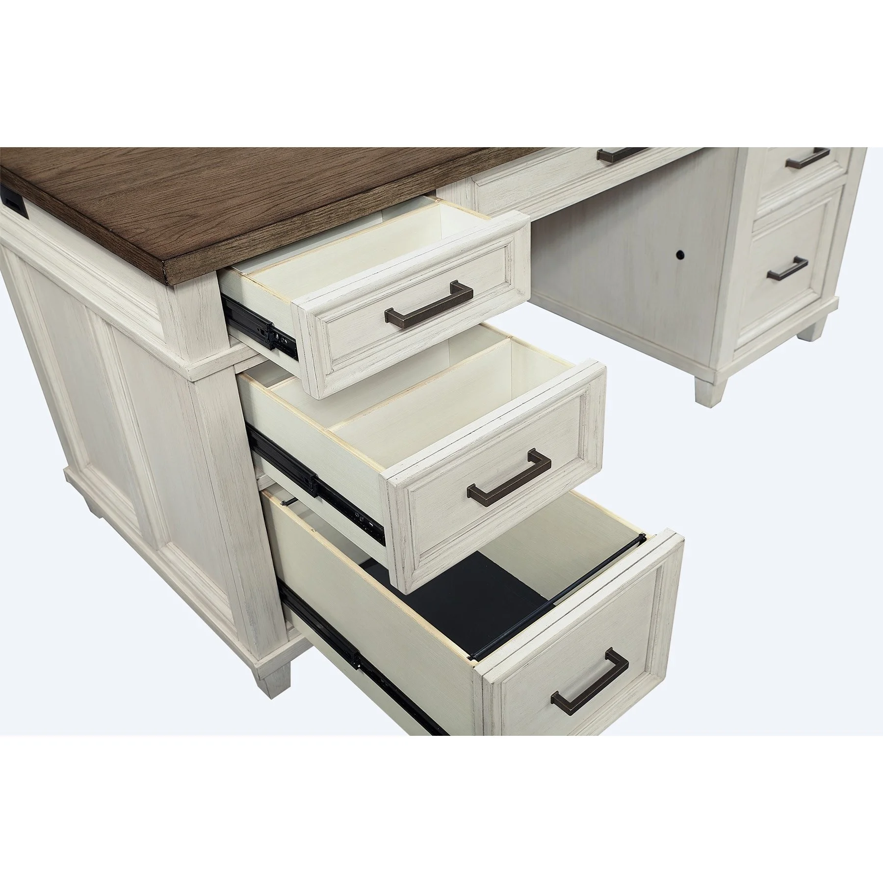 Aspenhome Caraway 248303935 Farmhouse Executive Desk with Drop Front ...