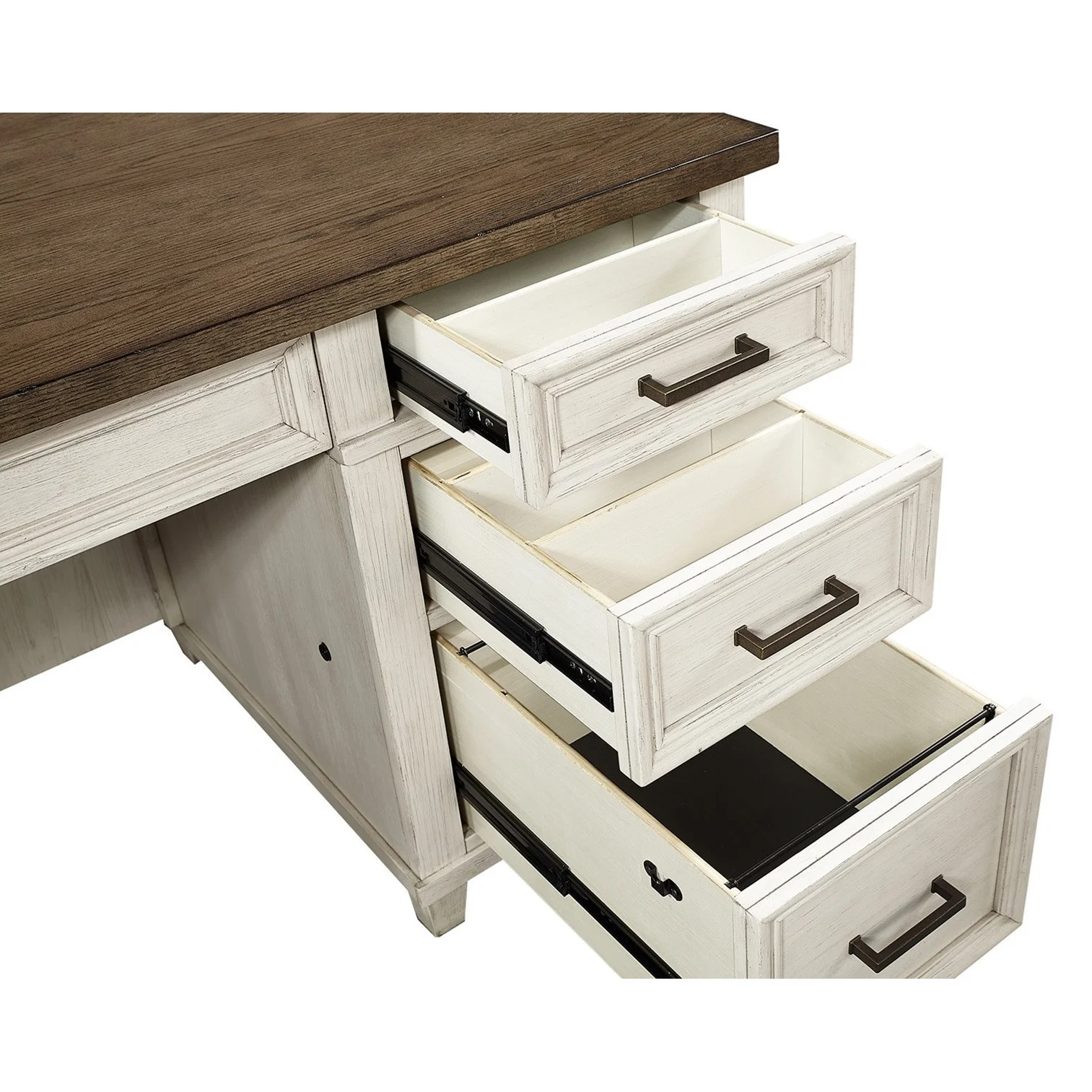 Aspenhome Caraway 248303935 Farmhouse Executive Desk with Drop Front ...