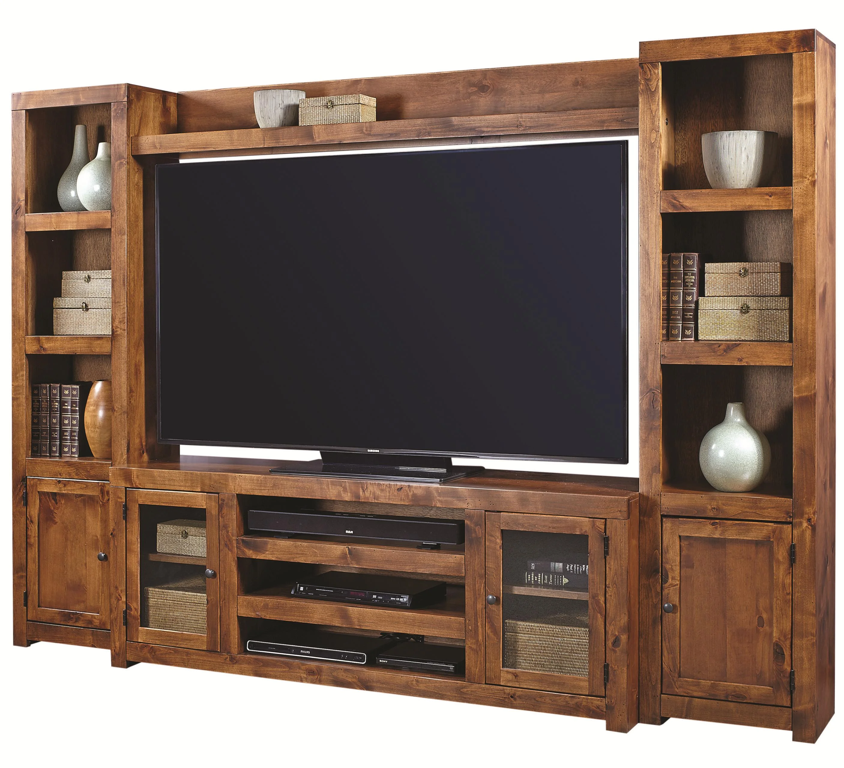 Aspenhome Contemporary Alder DL1073+173+118LR-FRT Entertainment Wall ...