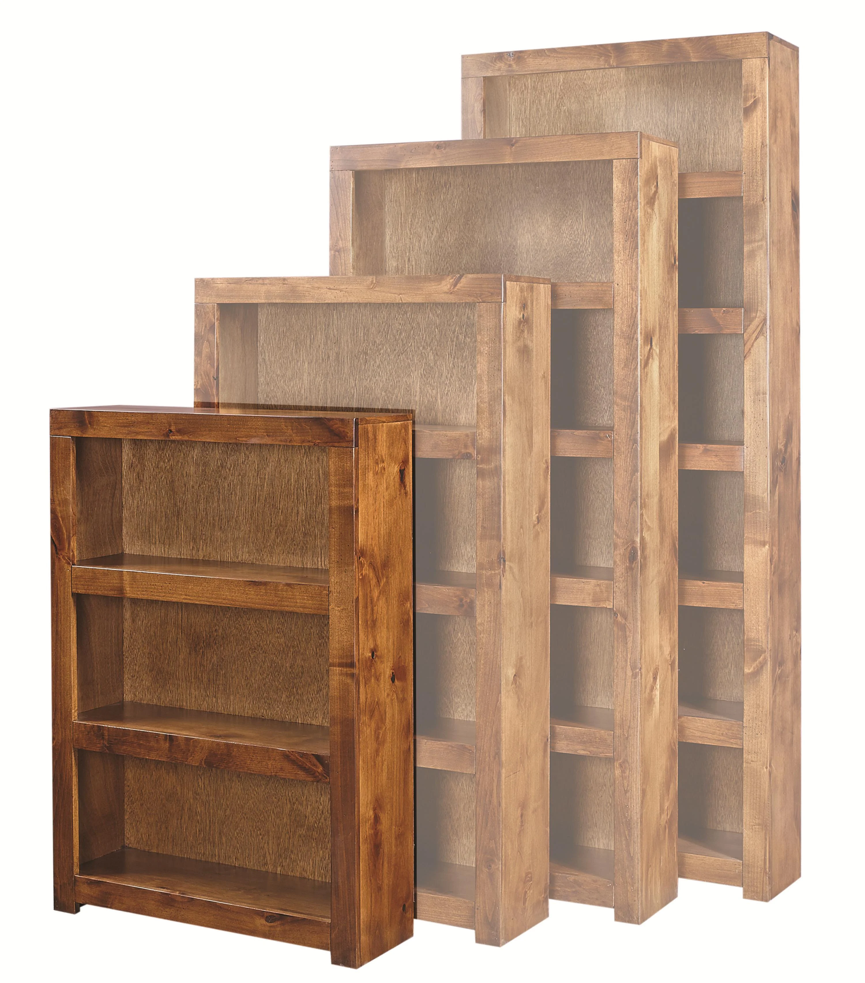 Aspenhome Contemporary Alder DL3448-FRT 48 Inch Bookcase with 2 Shelves ...