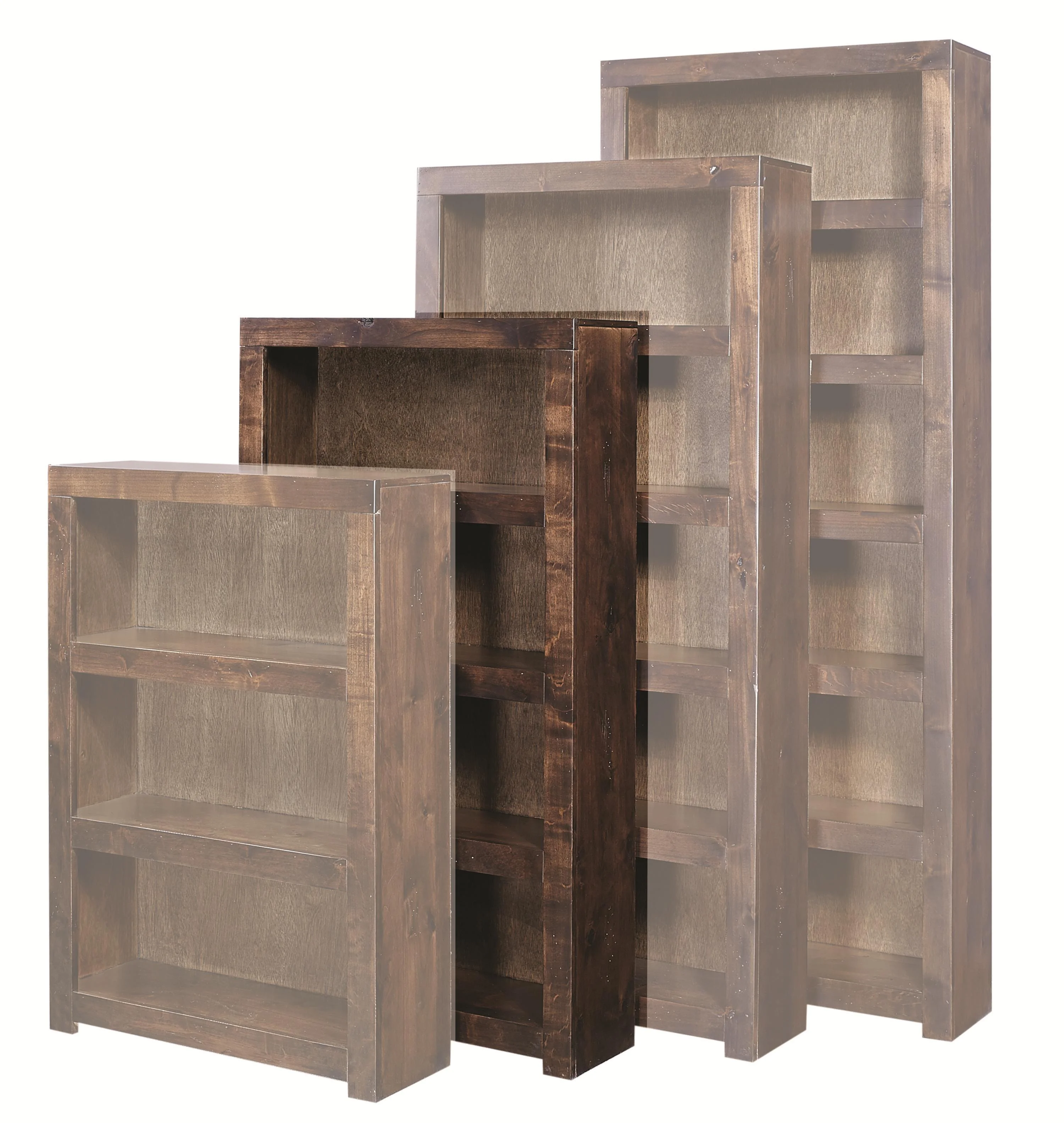 Aspenhome Contemporary Alder DL3460-TOB 60 Inch Bookcase with 3 Shelves ...