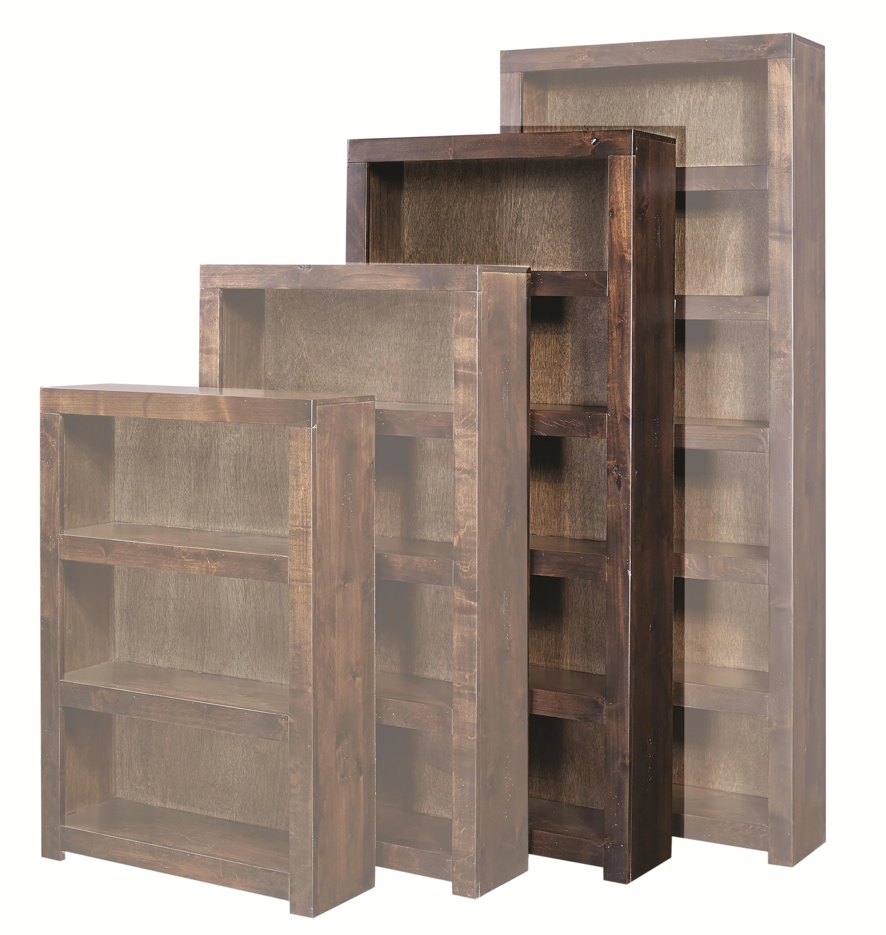 Aspenhome Contemporary Alder DL3472-TOB 72 Inch Bookcase with 4 Shelves ...