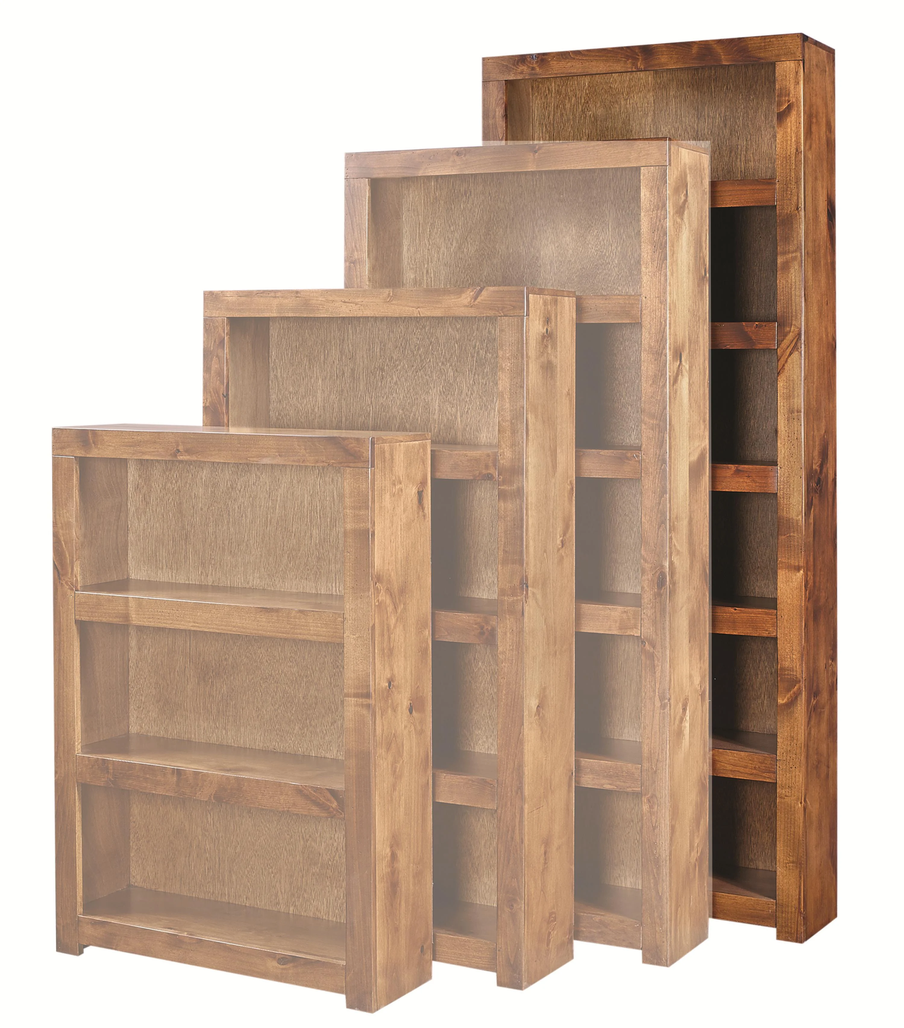 Aspenhome Contemporary Alder DL3484-FRT 84 Inch Bookcase with 5 Shelves ...