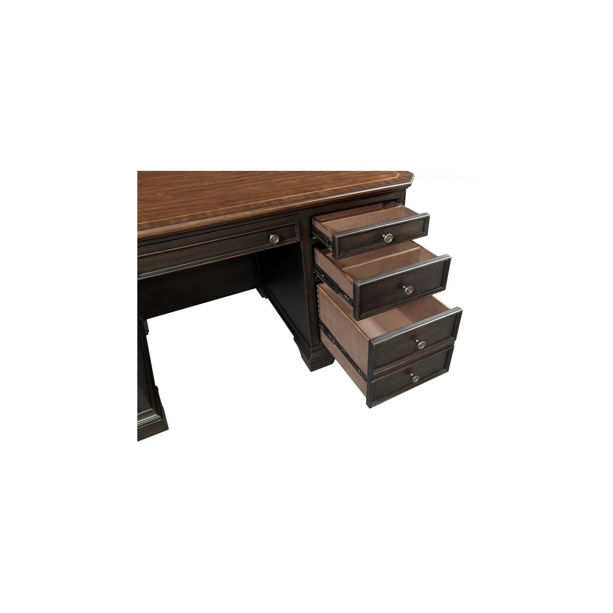 Aspenhome Hampton 242303588 Transitional 8-Drawer 66" Executive Desk ...