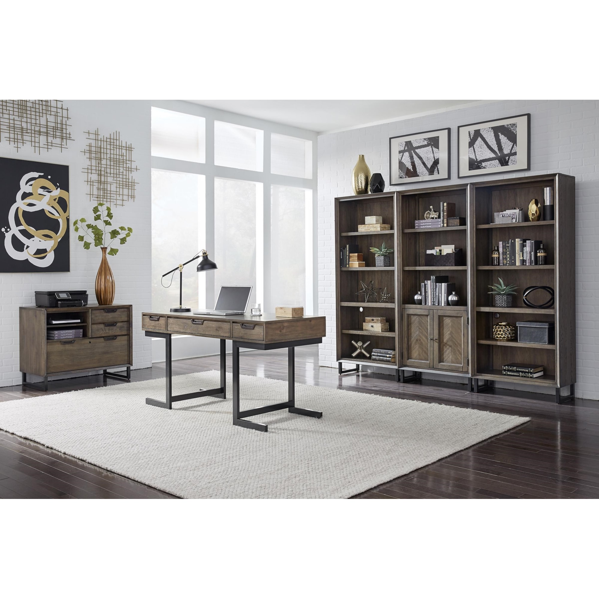Aspenhome Harper Point IHP-360WD-FSL Desk | HomeWorld Furniture | Desk ...