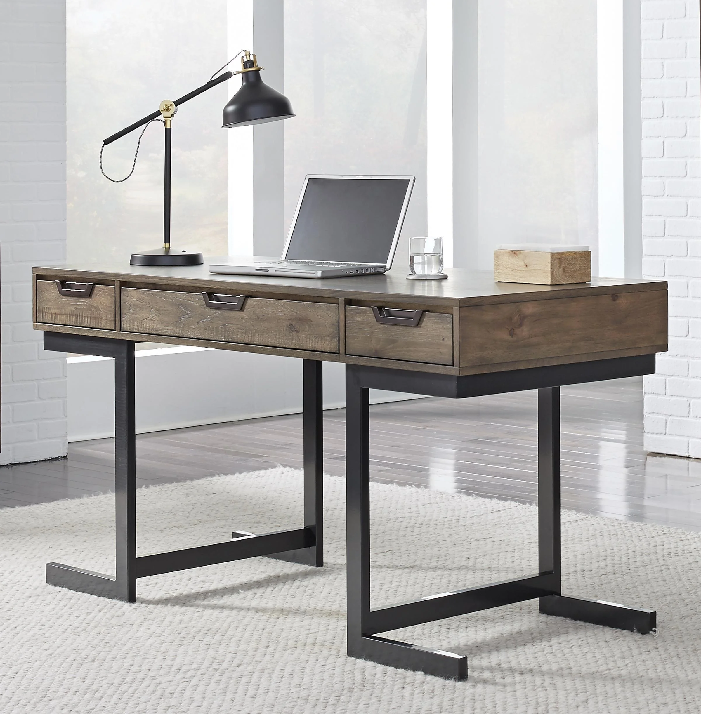 Aspenhome Harper Point IHP-360WD-FSL Desk | HomeWorld Furniture | Desk ...
