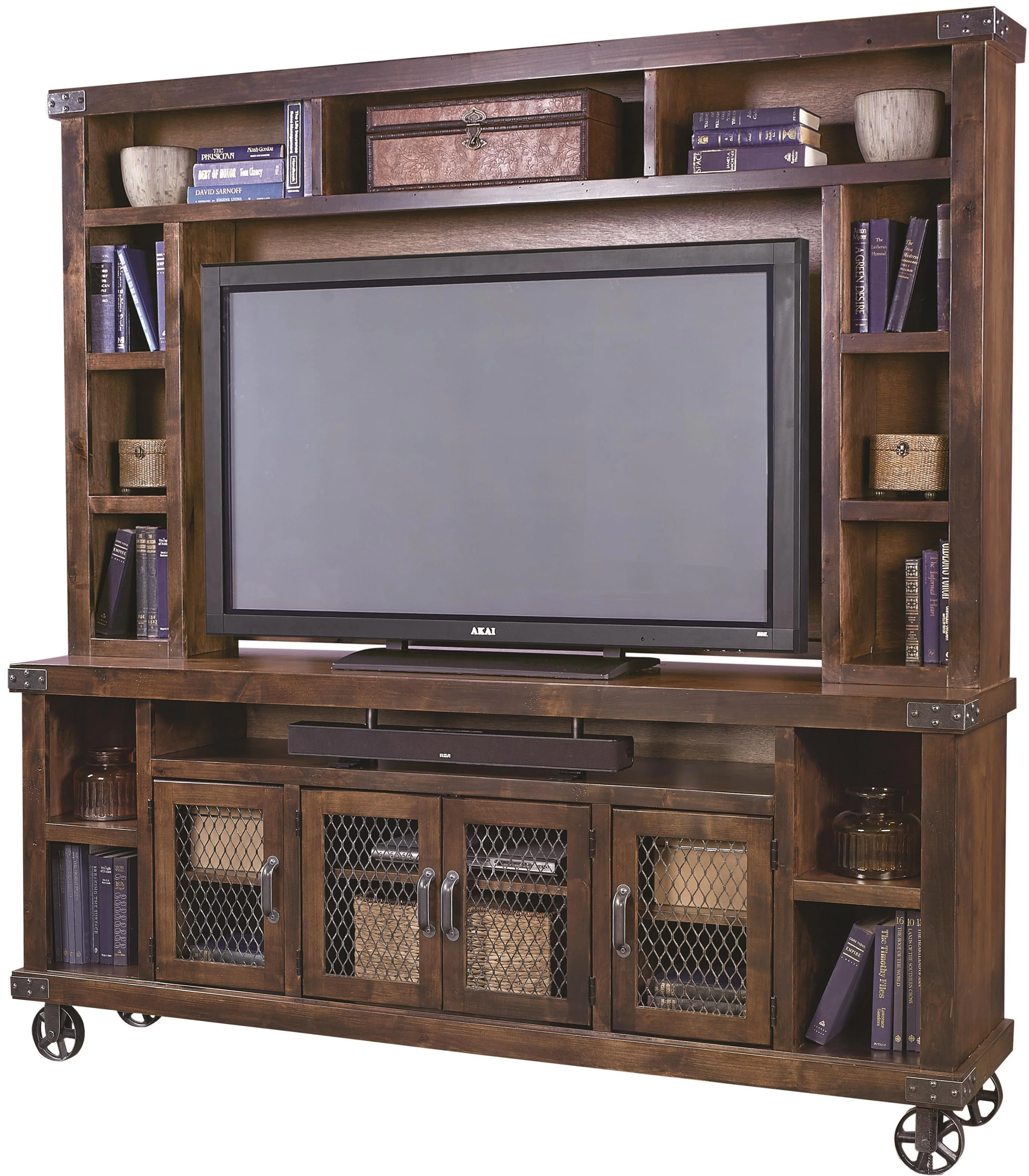 Aspenhome Industrial DN1036-TOB+H-TOB 84" Entertainment Unit with ...