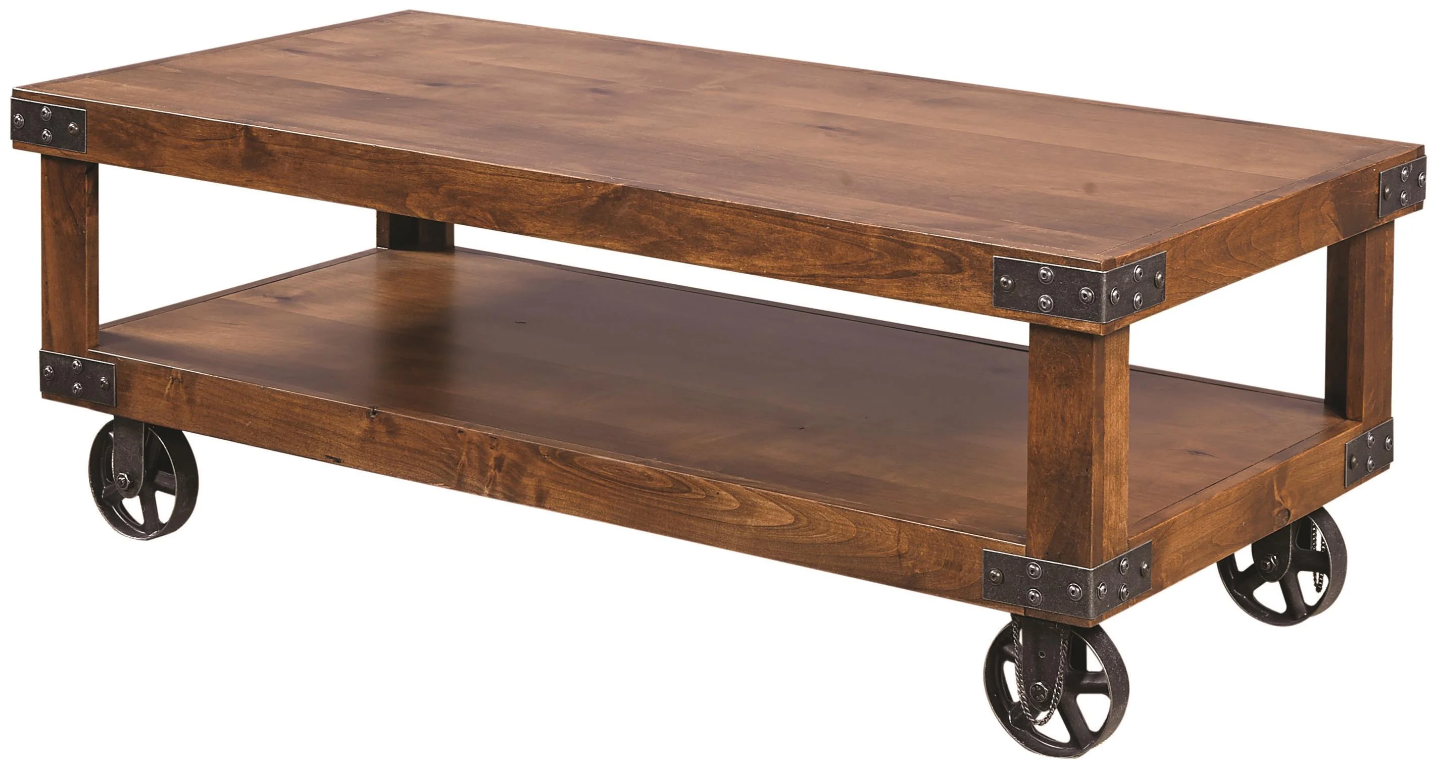 Aspenhome Industrial DN910-FRT Cocktail Table with Shelf | Mueller ...