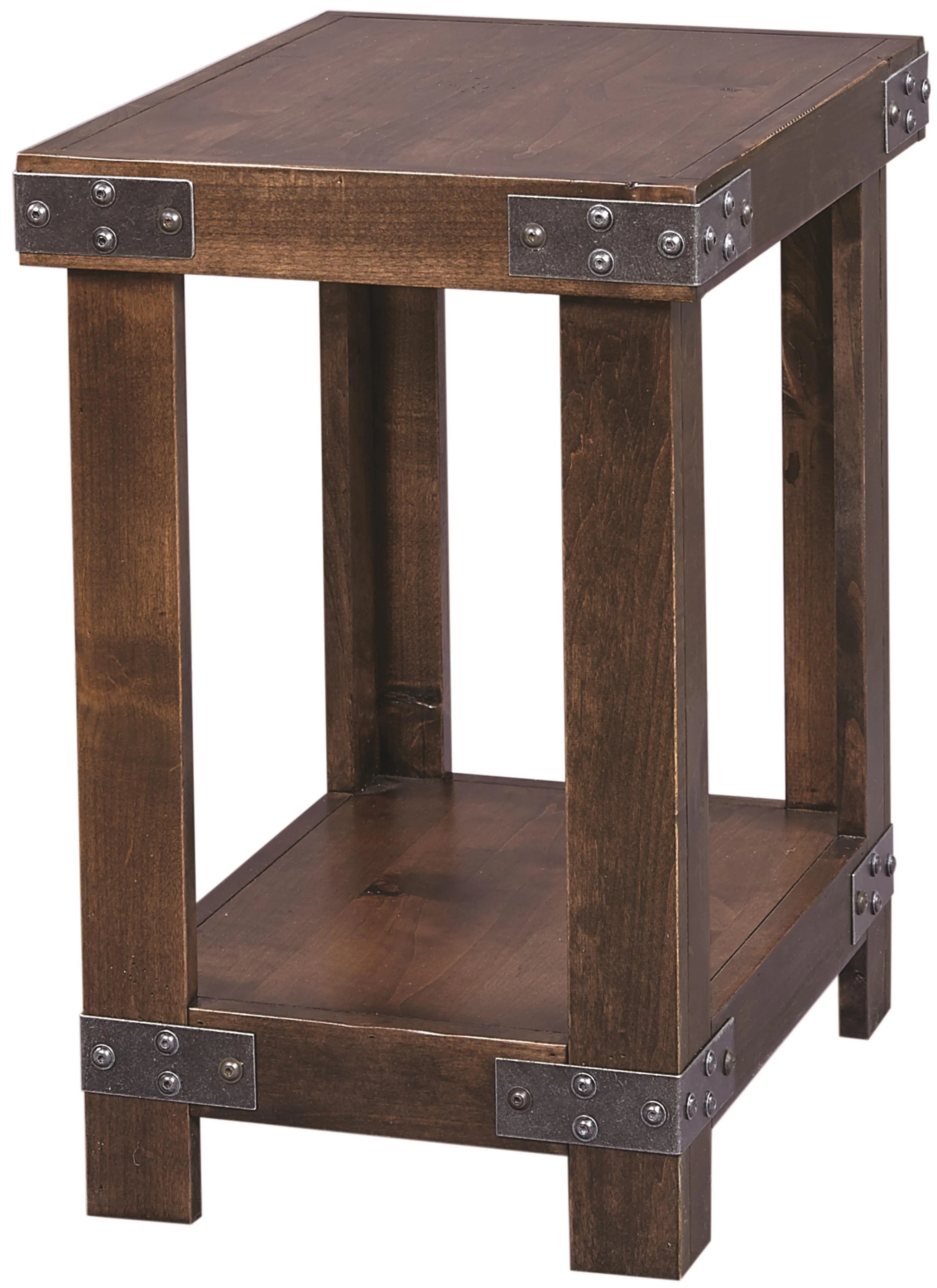 Aspenhome Industrial 250227609 Chairside Table with Metal Accents ...