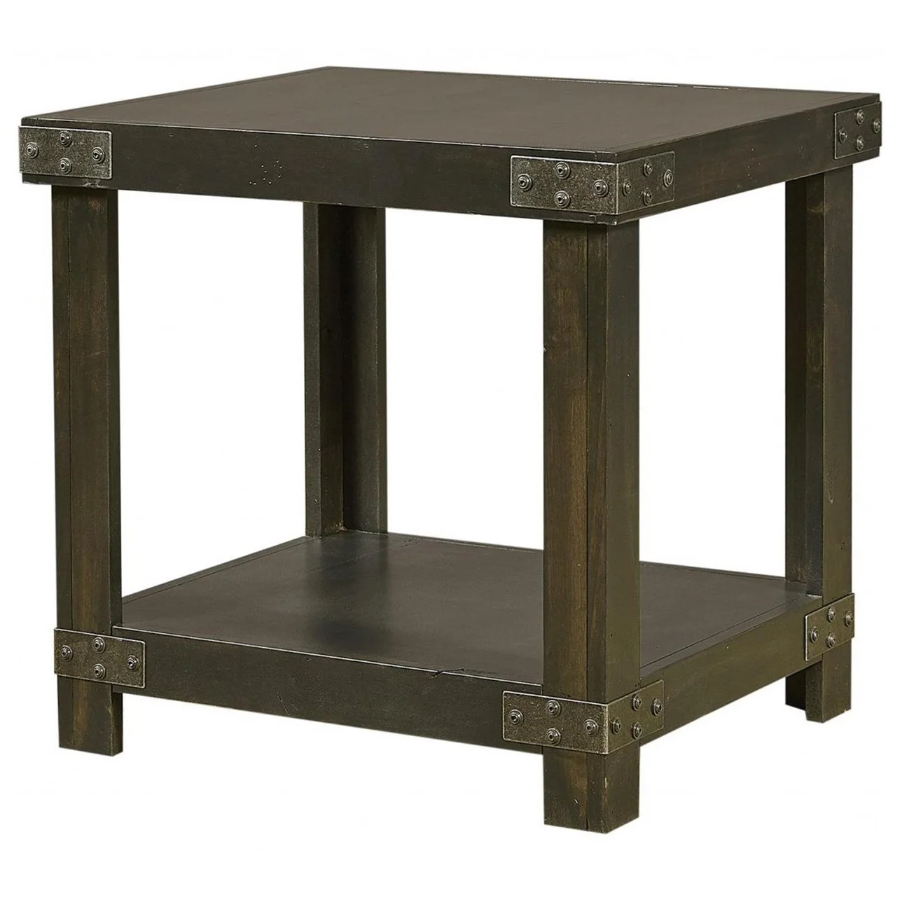 Aspenhome Industrial DN914-GHT End Table with Shelf | Baer's Furniture ...