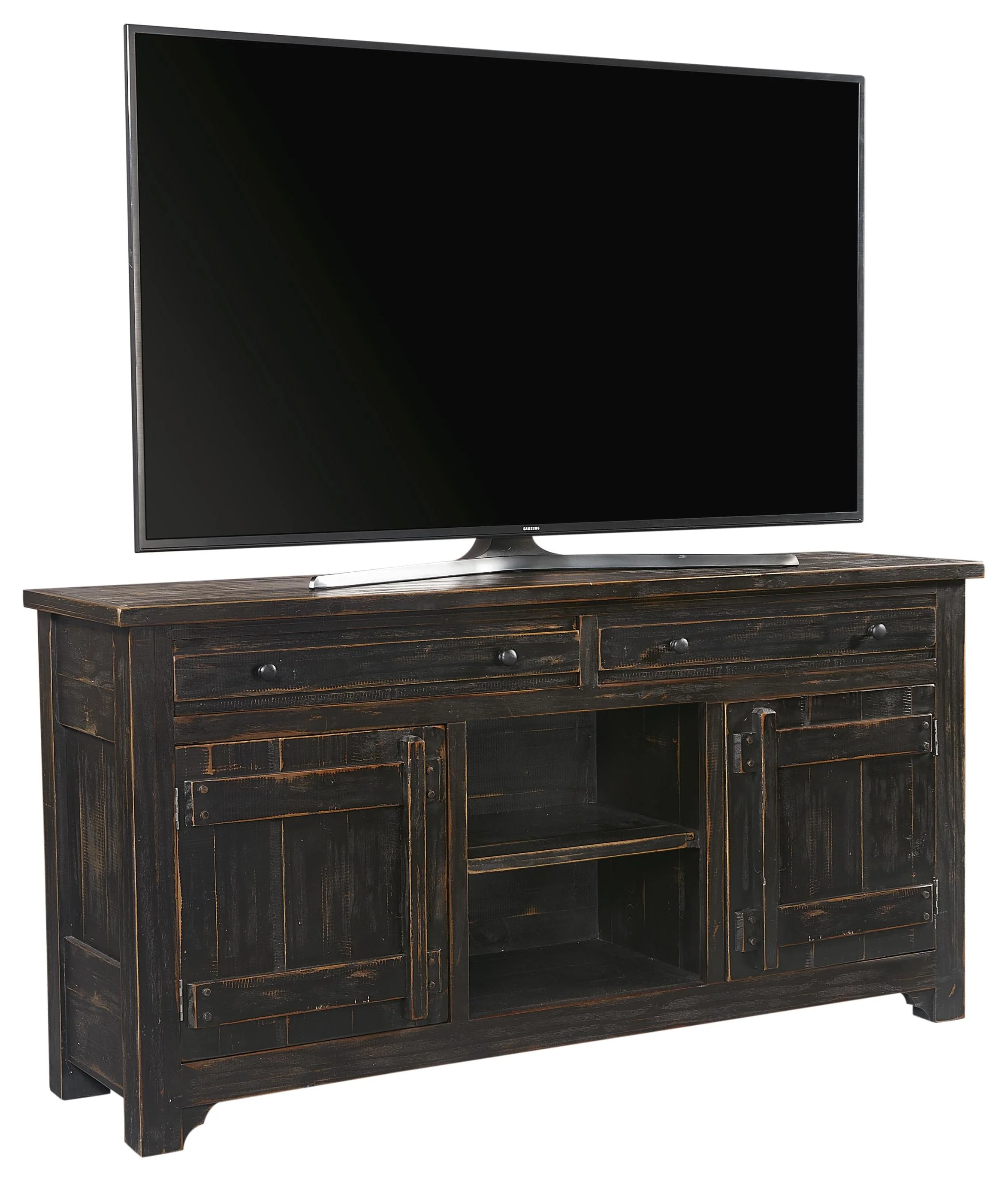 Aspenhome Reeds Farm I358-264-WBK Rustic 66" Console with W | Reeds ...