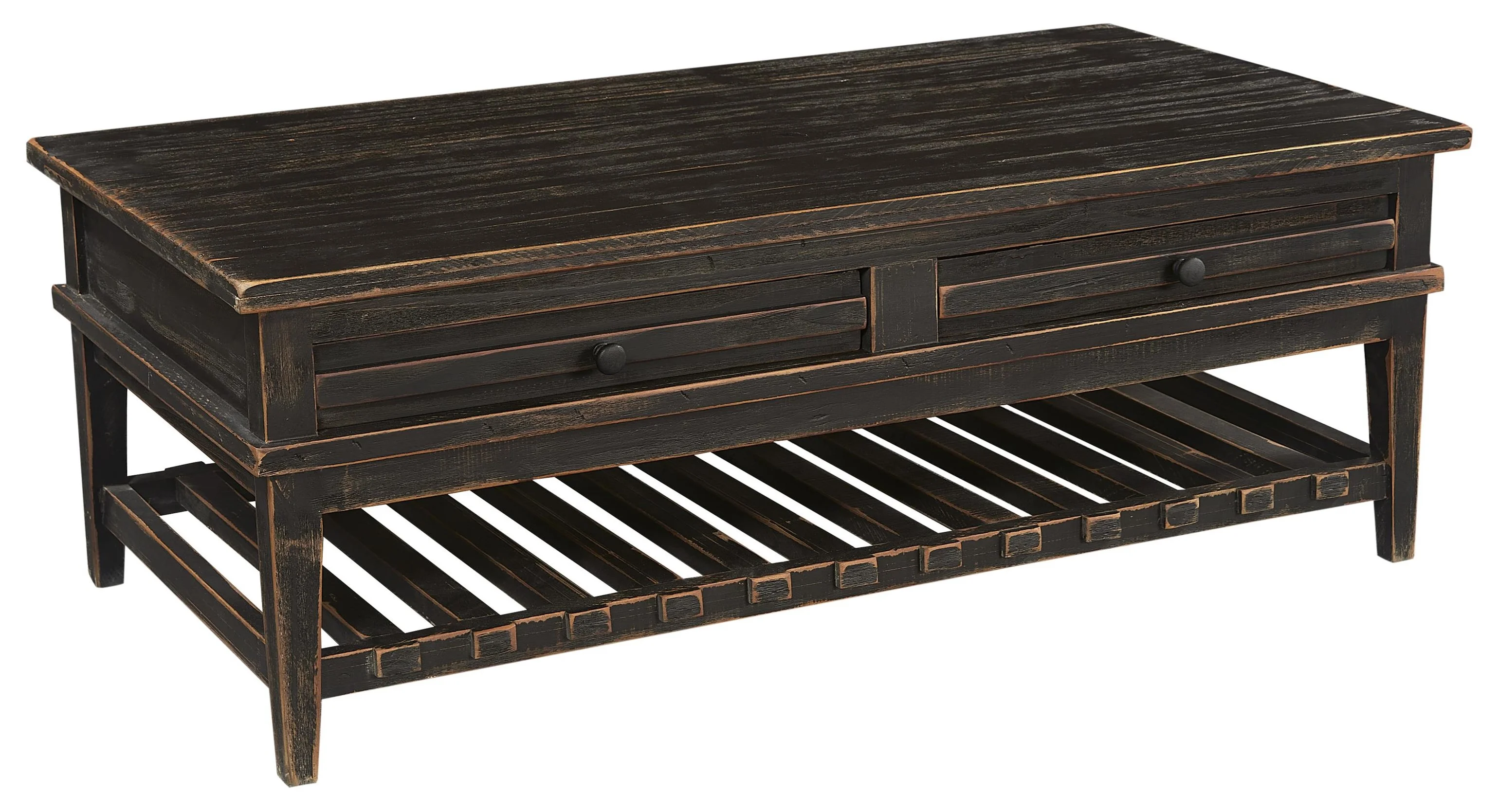 Aspenhome Reeds Farm I358-9100-WBK Rustic Cocktail Table | Reeds ...