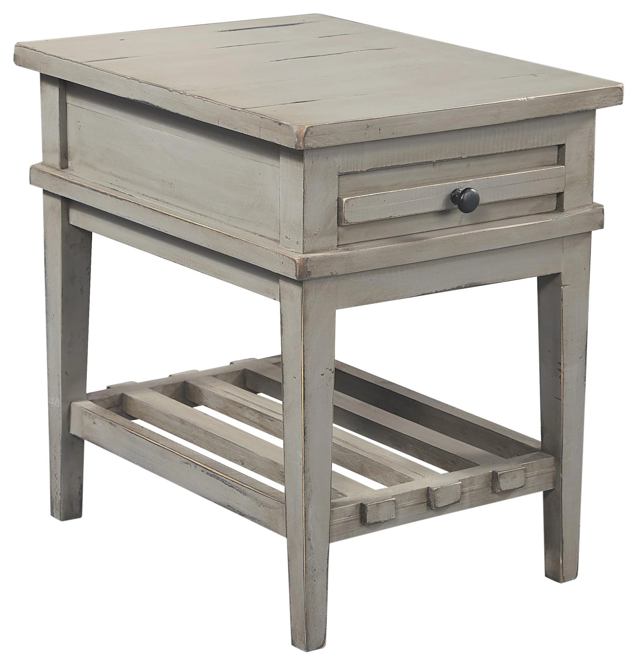 Aspenhome Reeds Farm I358-9130-WGY Rustic Chairside Table | Reeds ...