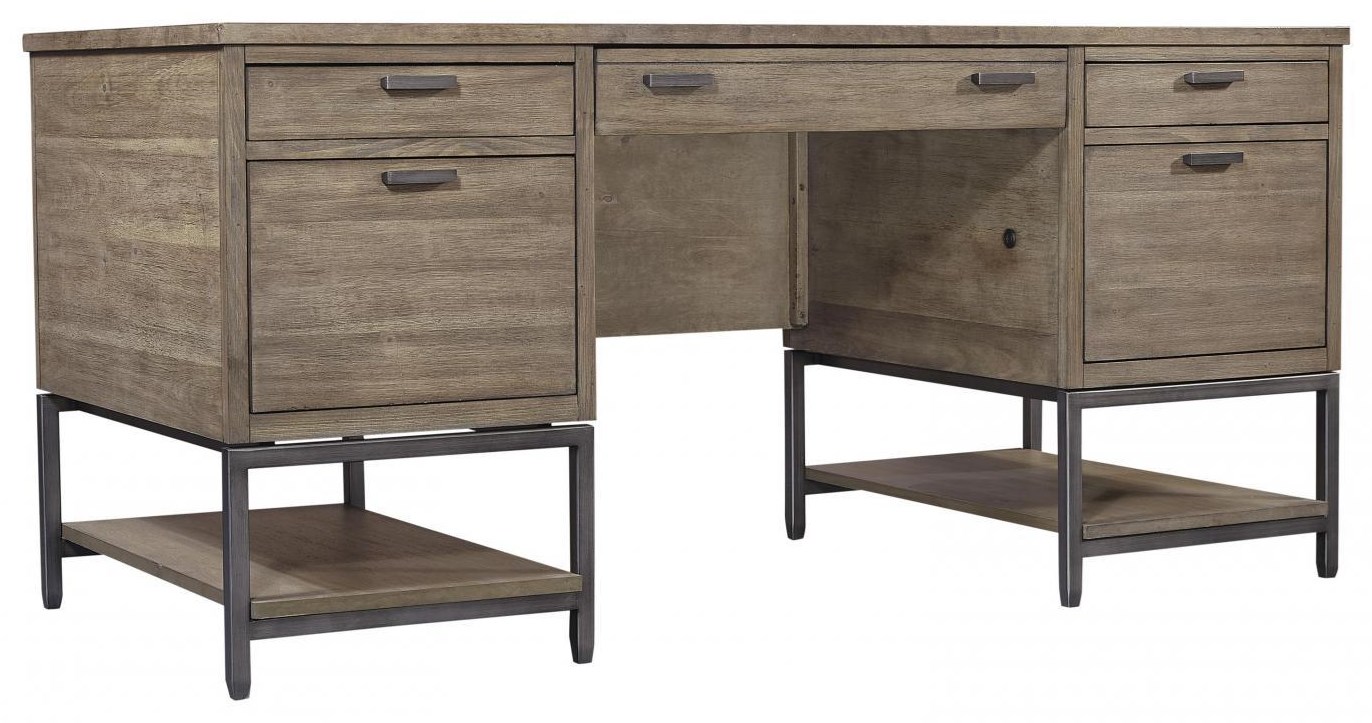 Birch Home Trellis Pedestal Desk | Sprintz Furniture | Double Pedestal ...