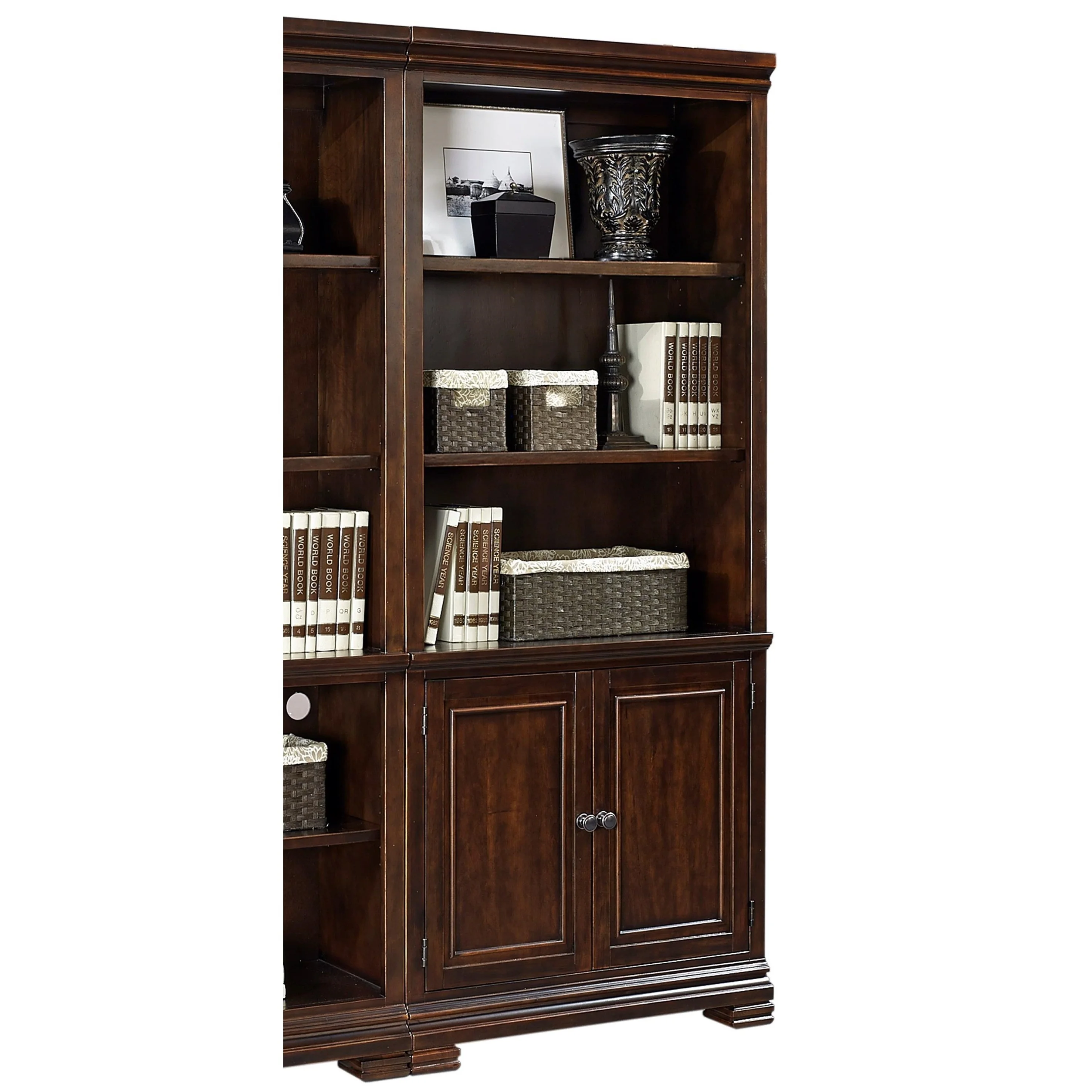 Aspenhome Weston I35-332 Door Bookcase with 3 Adjustable Shelves | Baer ...