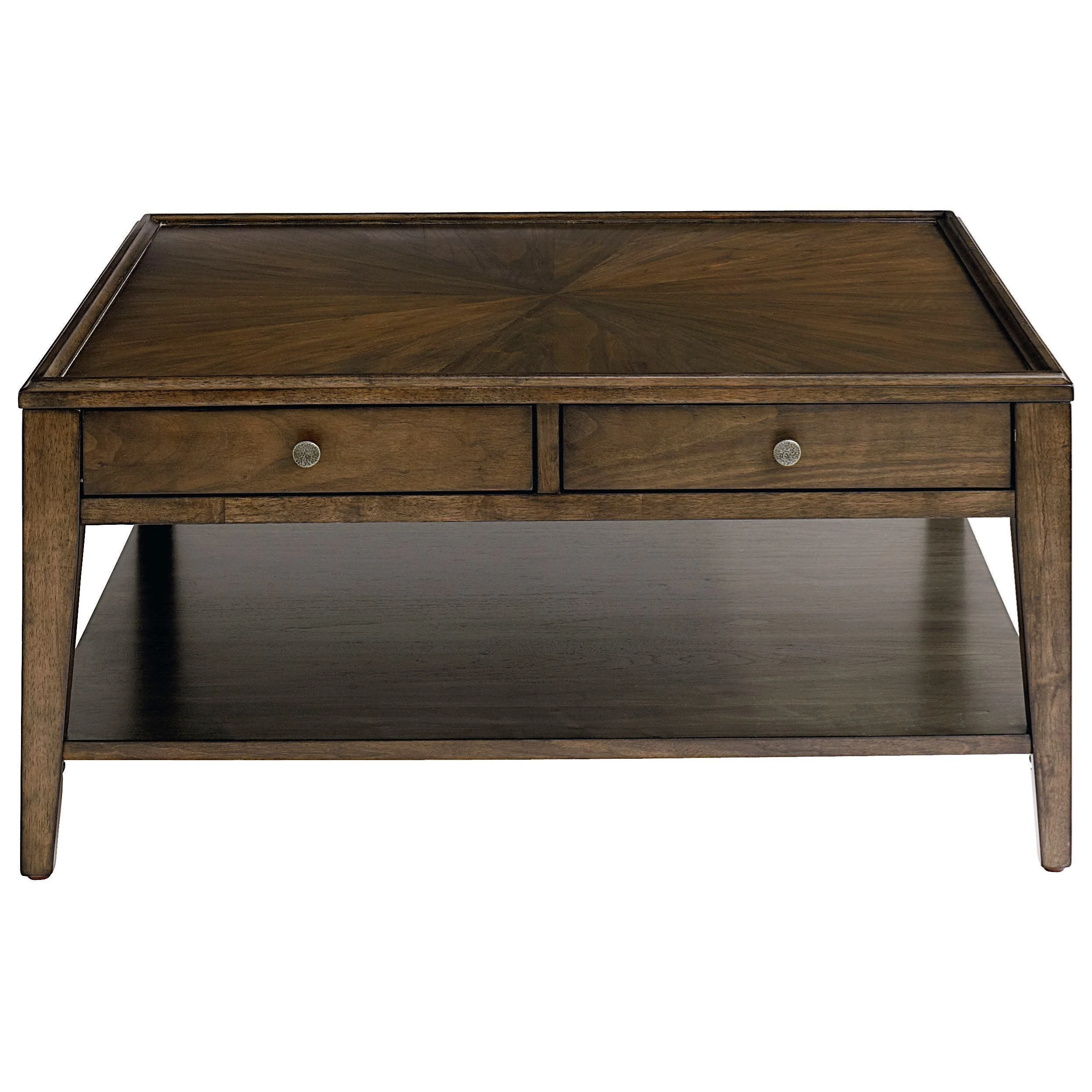 Bassett Palisades 6559-0615 Square Cocktail Table with Drawer ...