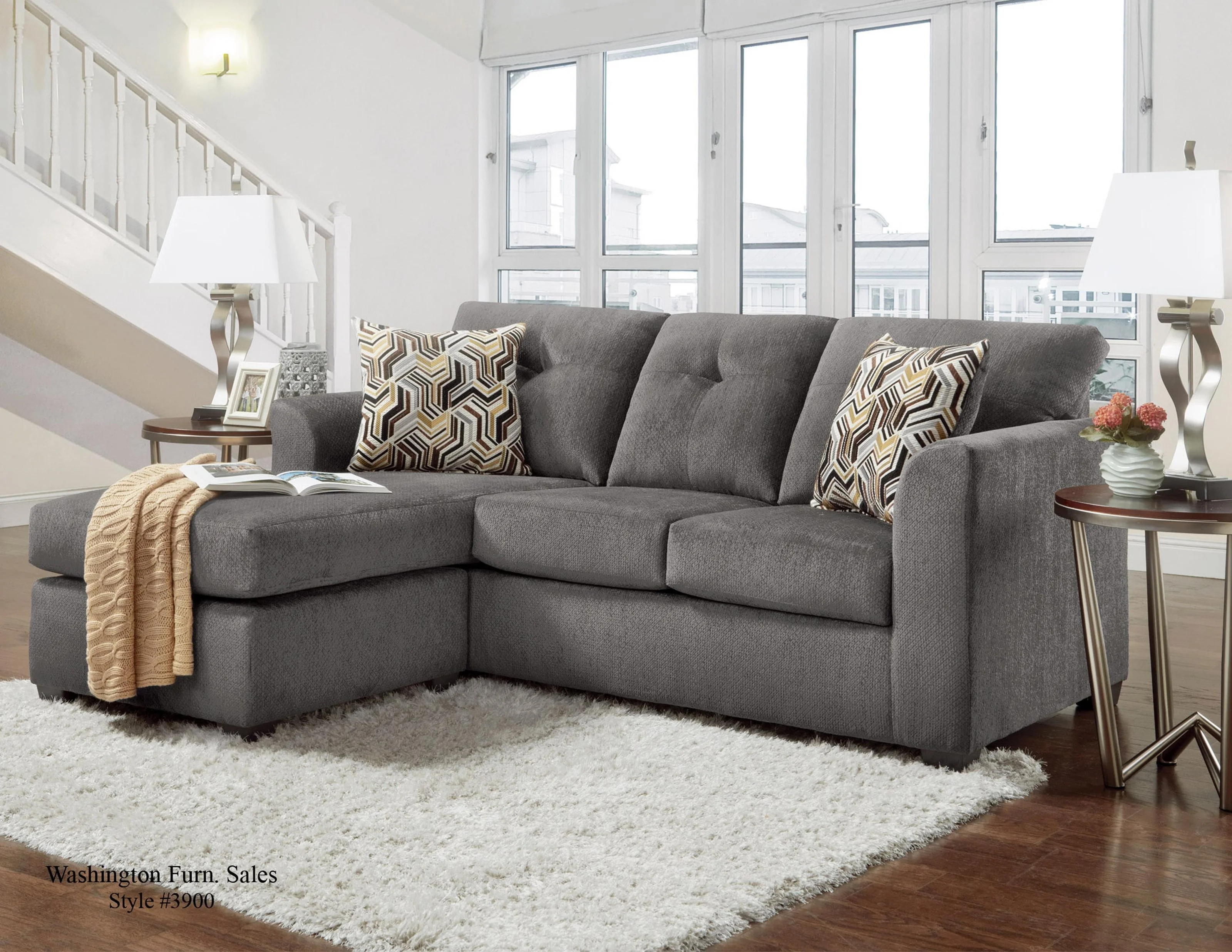 Behold Home Kelly 000001130032 Kelly Sofa/Chaise Gray | Furniture and ...