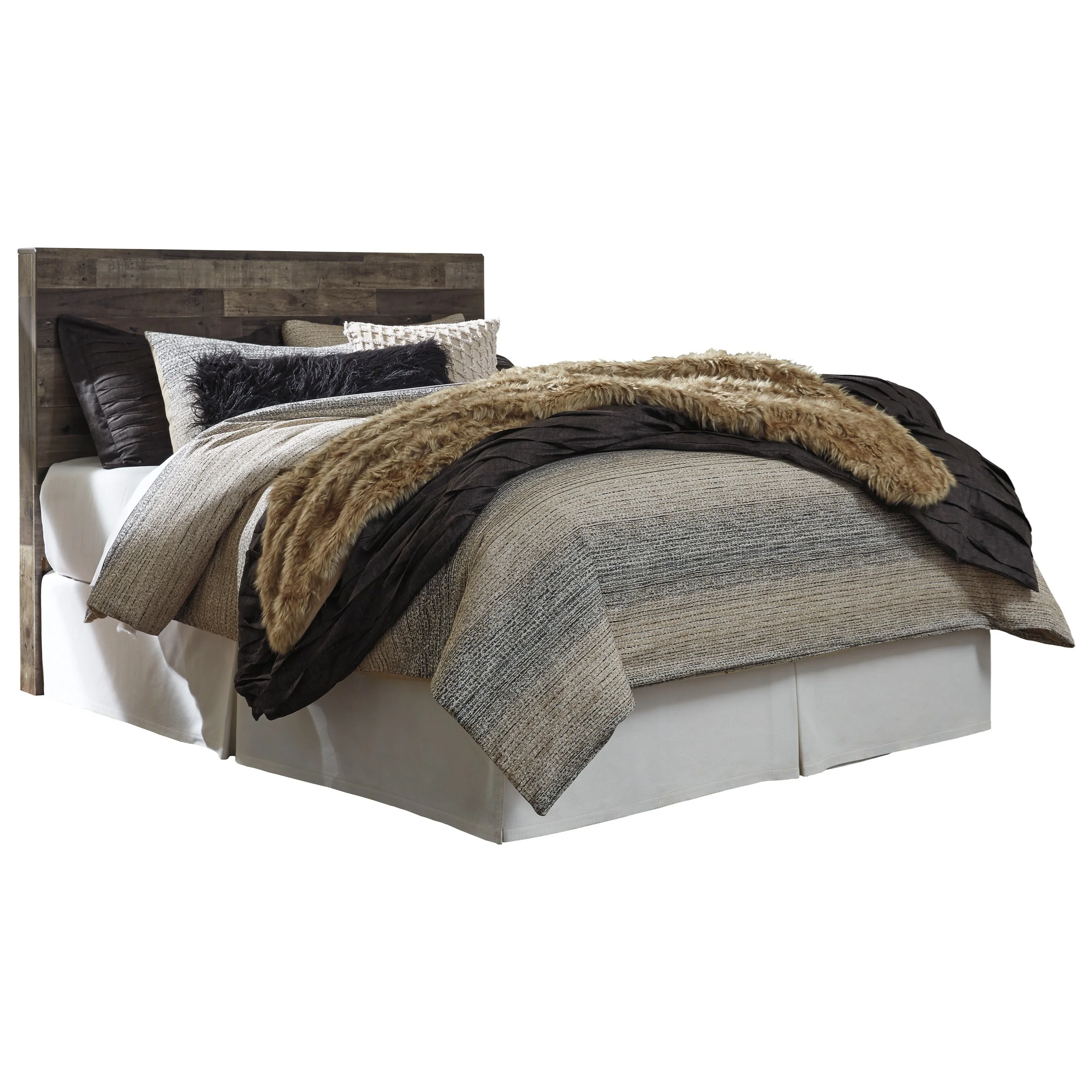 Benchcraft Derekson B200-57 Rustic Modern Queen/Full Panel Headboard ...