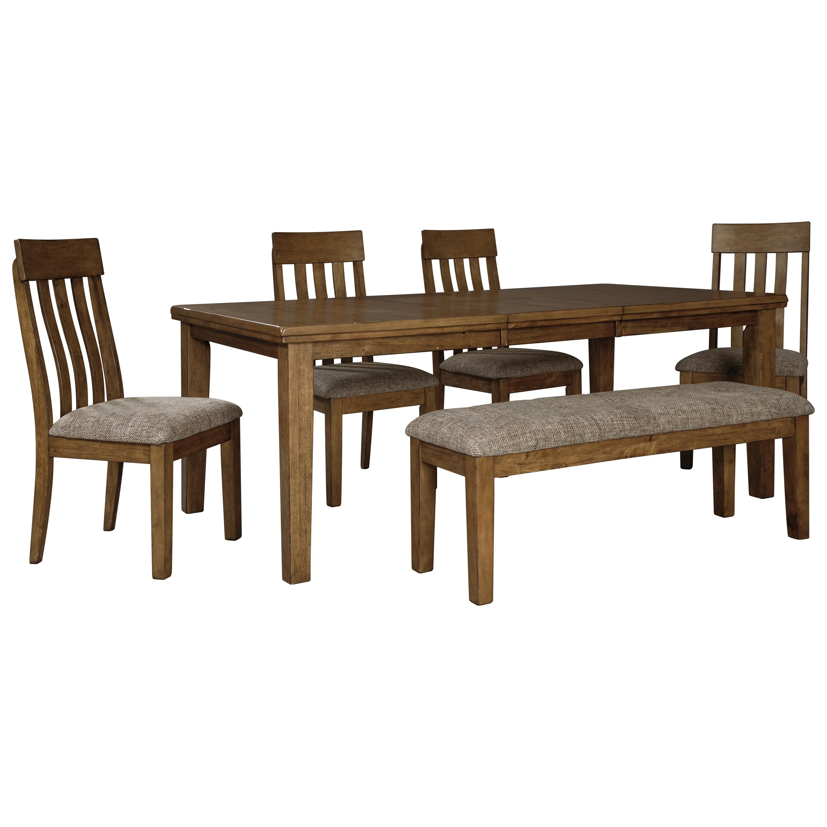 Benchcraft Flaybern D595-35x1+D595-00x1+D595-01x4 6-Piece Table and ...