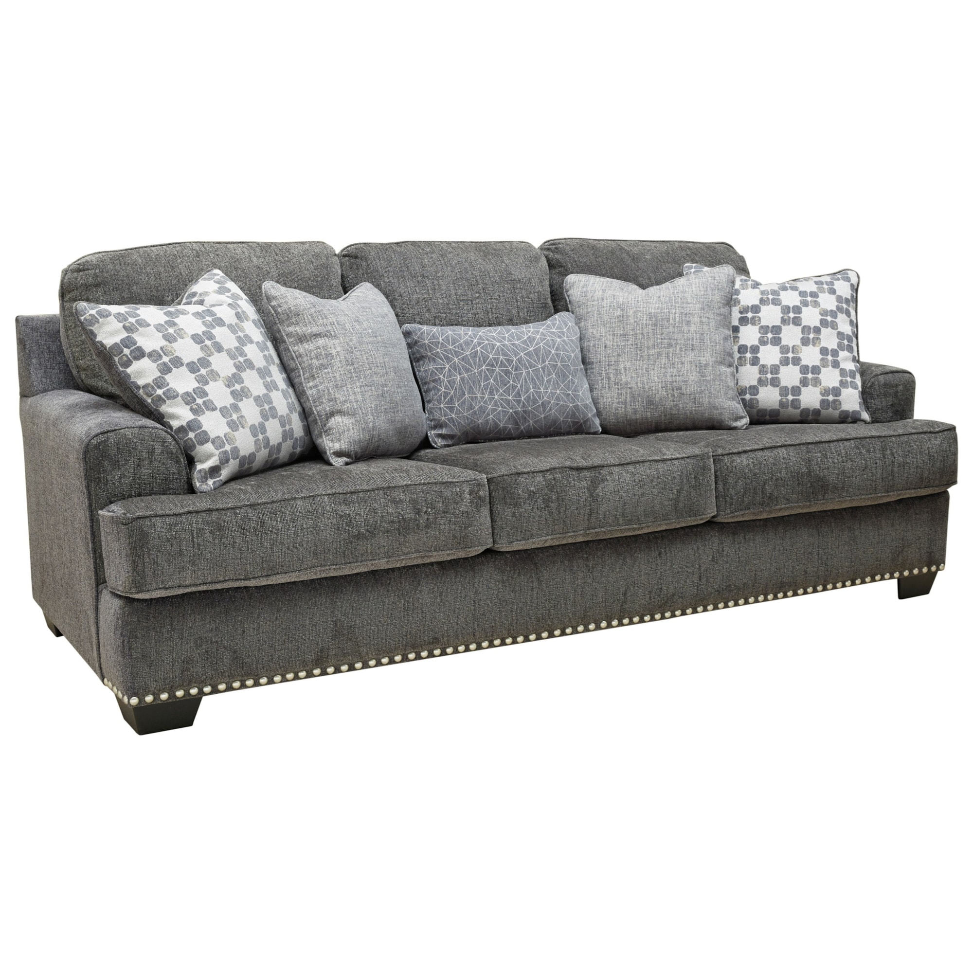 Benchcraft Locklin 9590438 Transitional Sofa with Nailhead Trim | Dunk ...